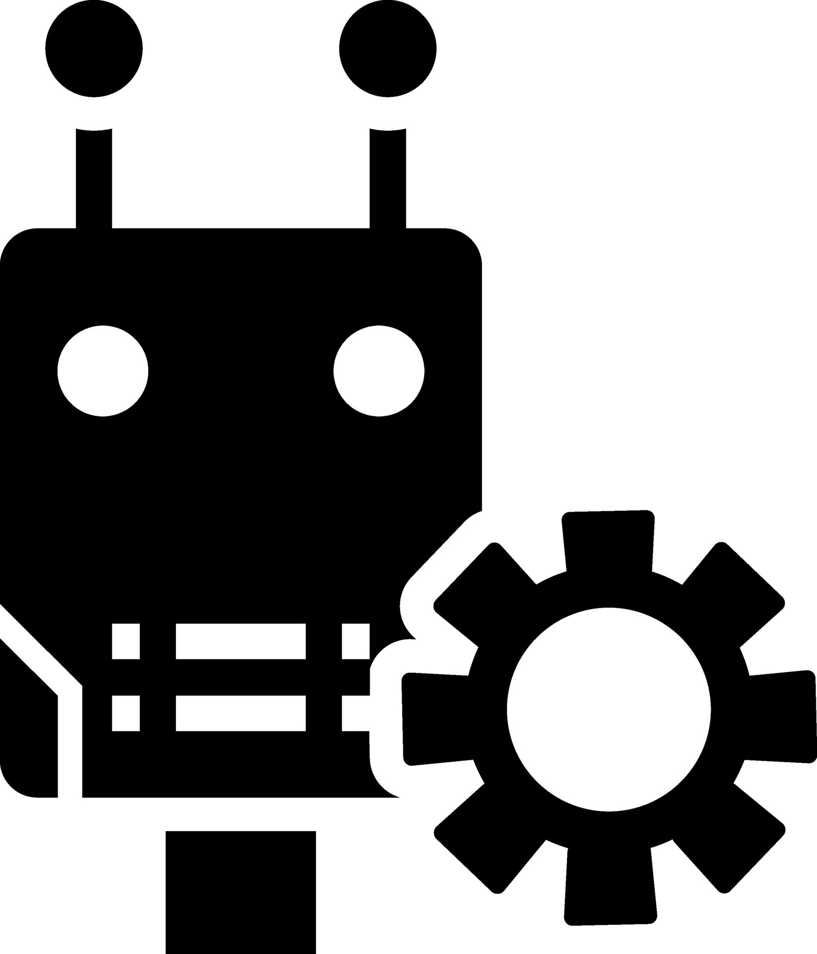 Android setting icon in Black and White color. 25012385 Vector Art at ...