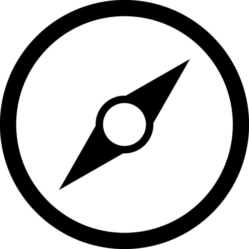 Flat style compass icon in Black and White color. 25013973 Vector Art ...