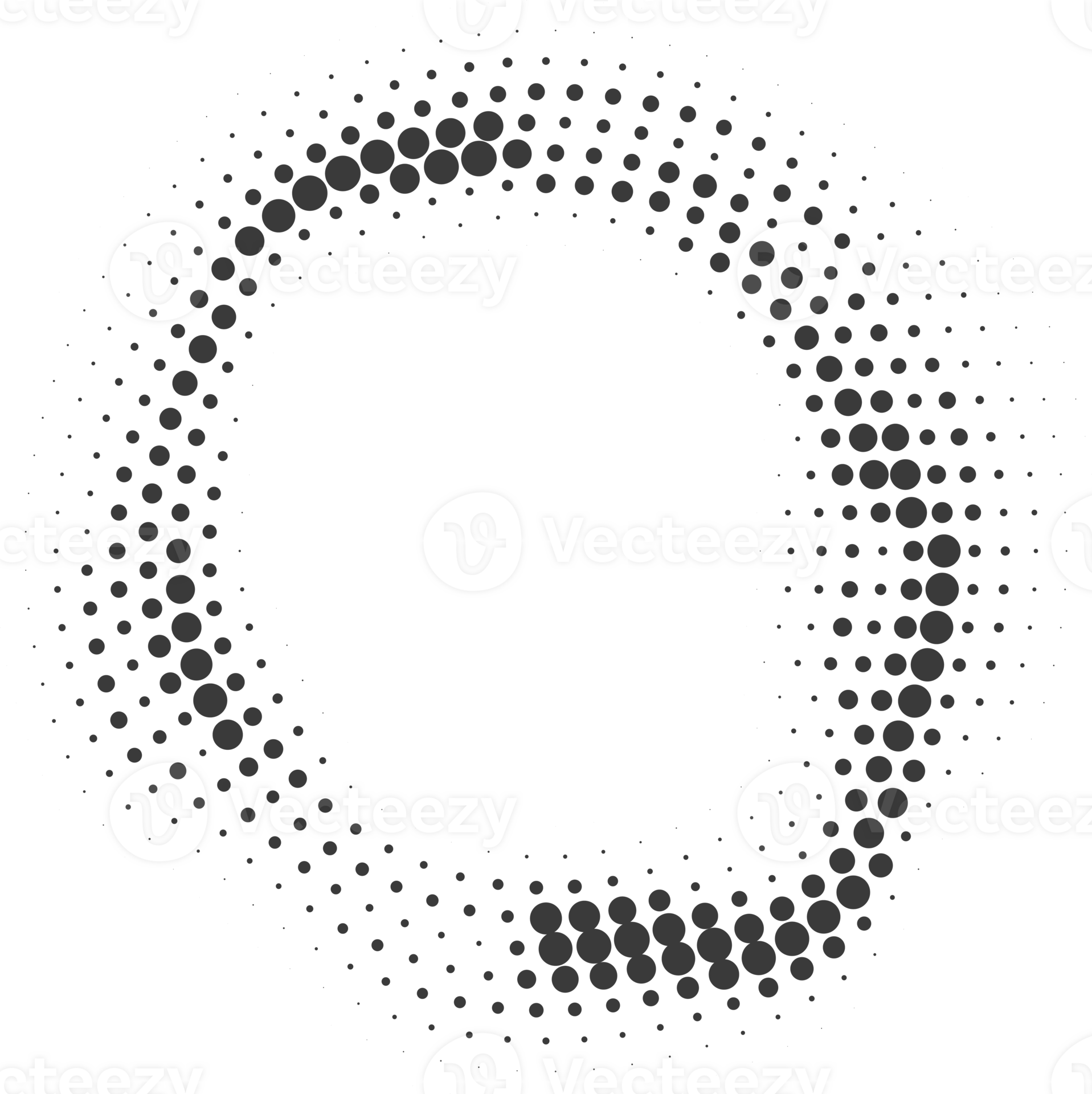 Dotted circle pattern. Abstract halftone round. Frame with random ...