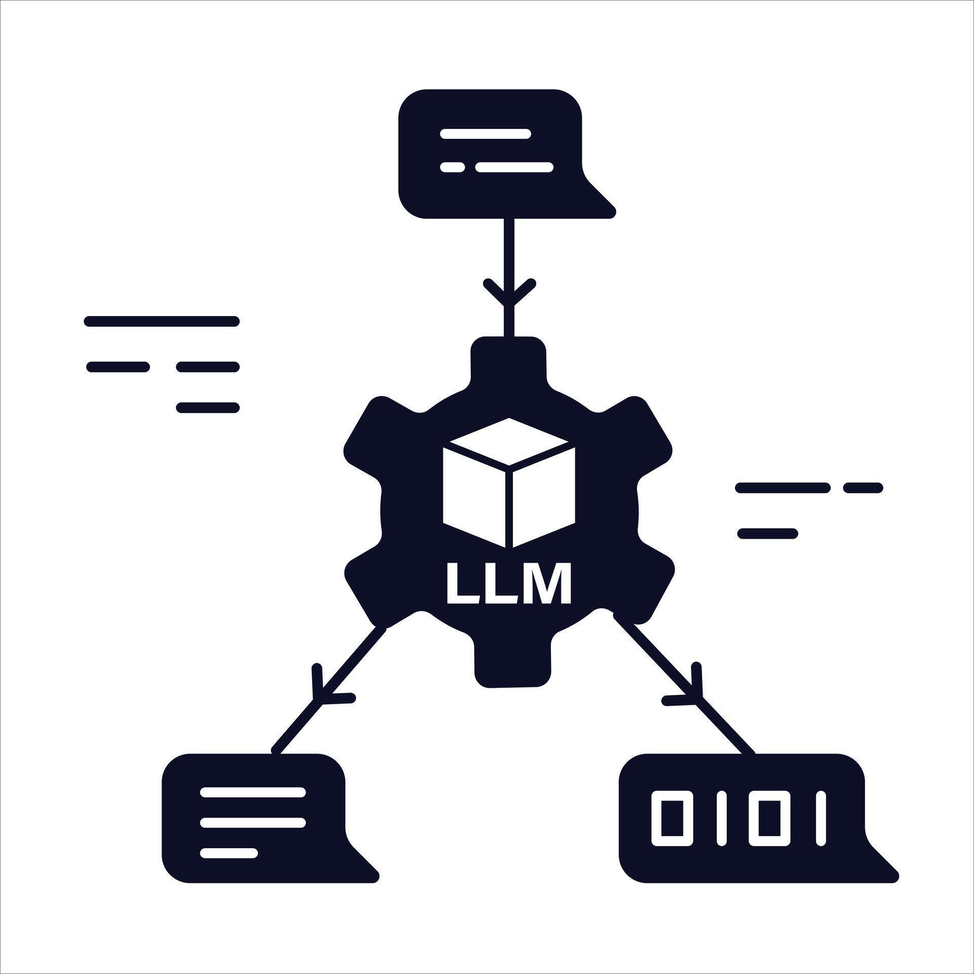 Large Language Model Advanced Text Generation Ai Vector Editable Stroke Icon Vector Icon