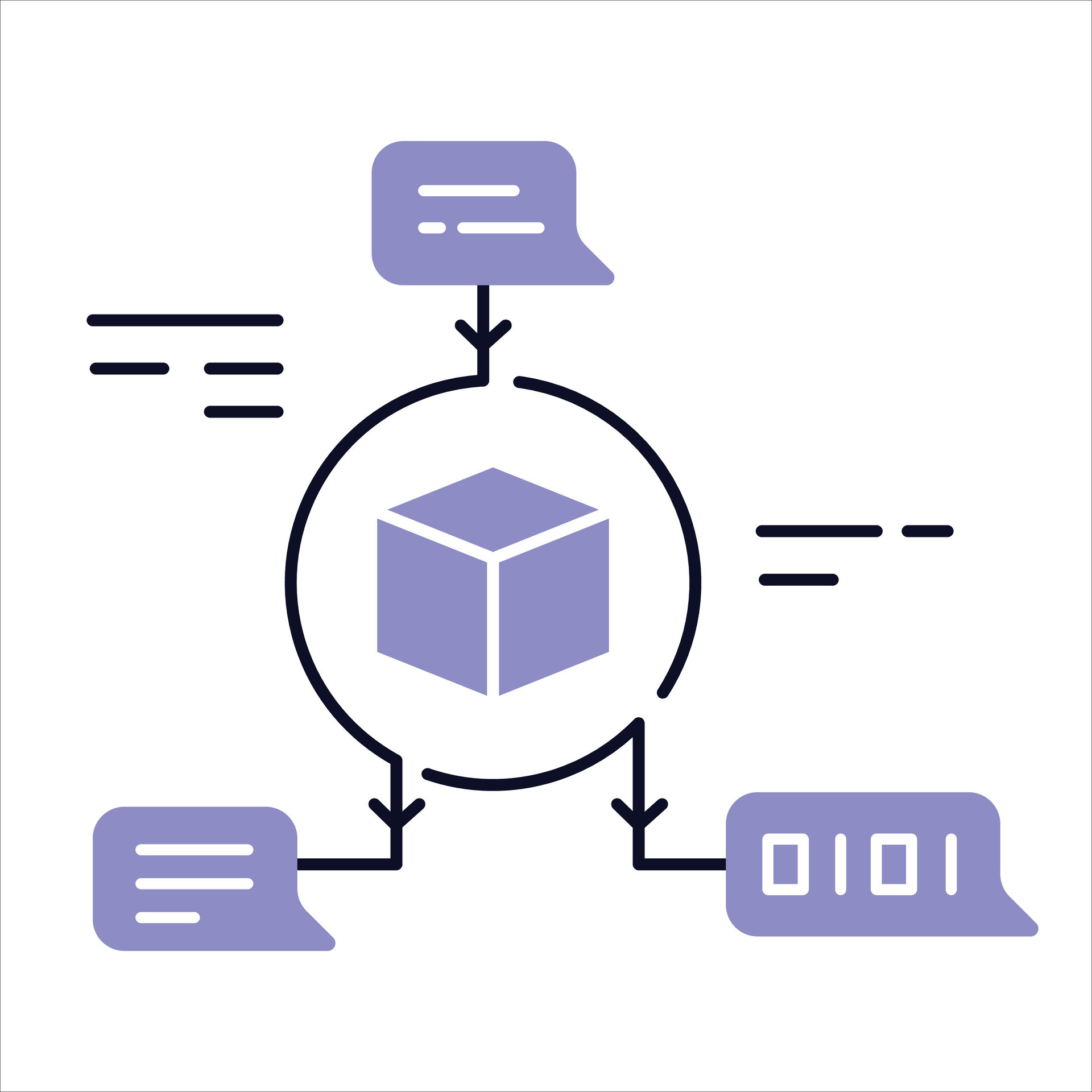 Large Language Model Advanced Text Generation Ai Vector Editable