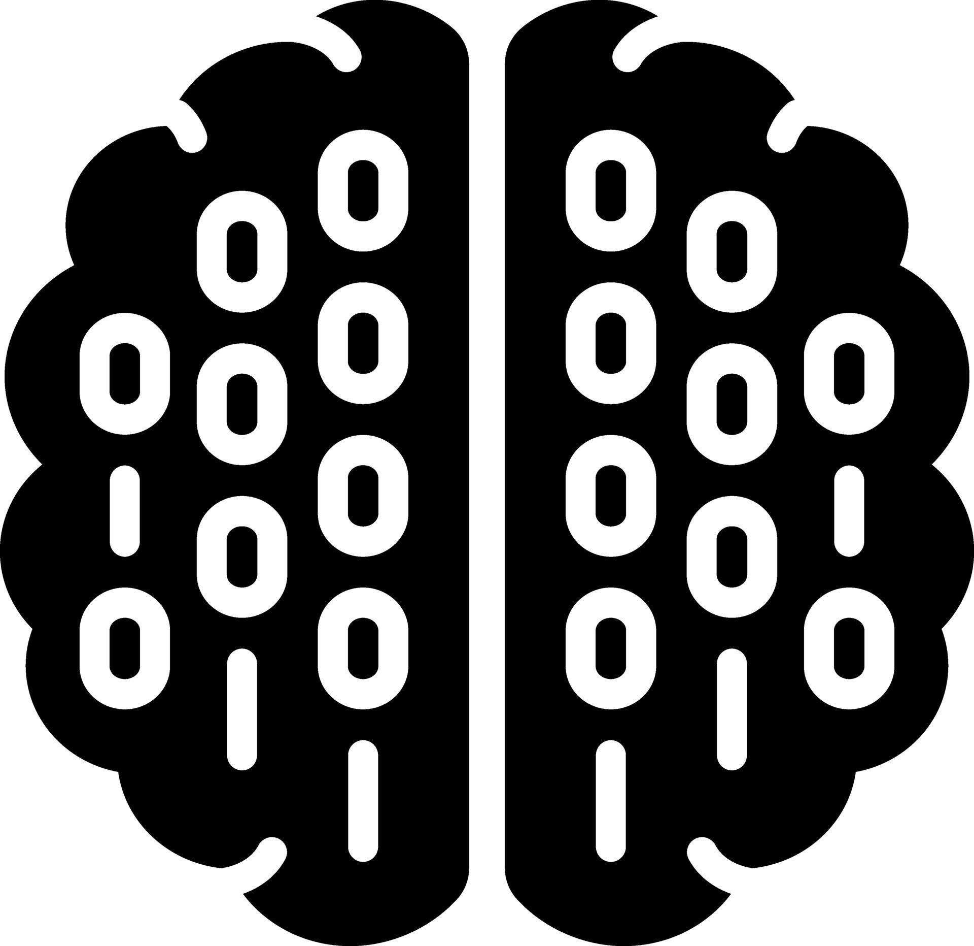 solid icon for binary mind 25036190 Vector Art at Vecteezy
