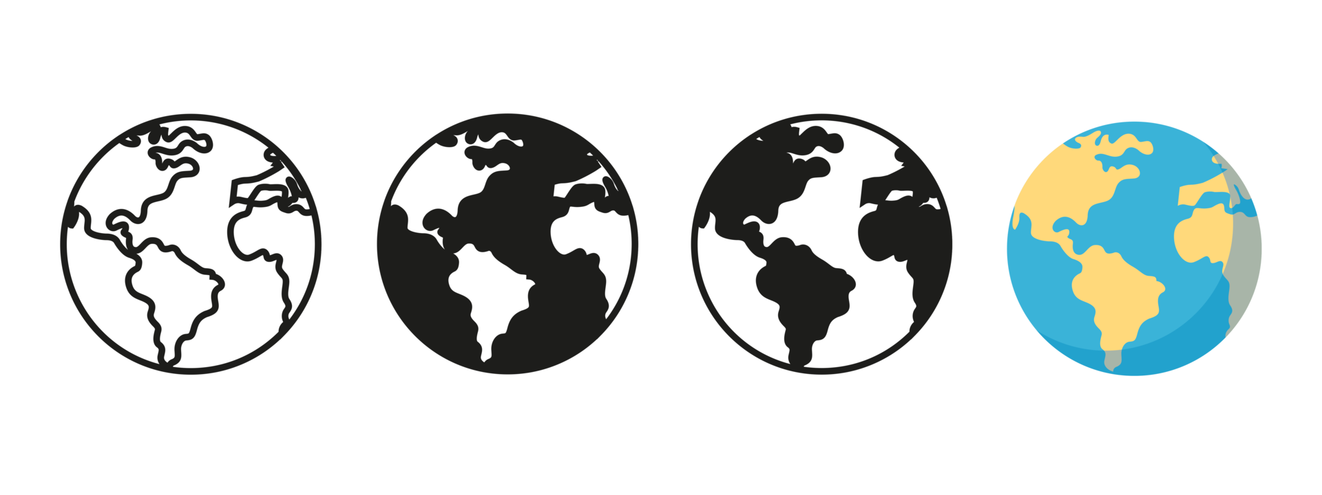 Flat Globe Icon Png