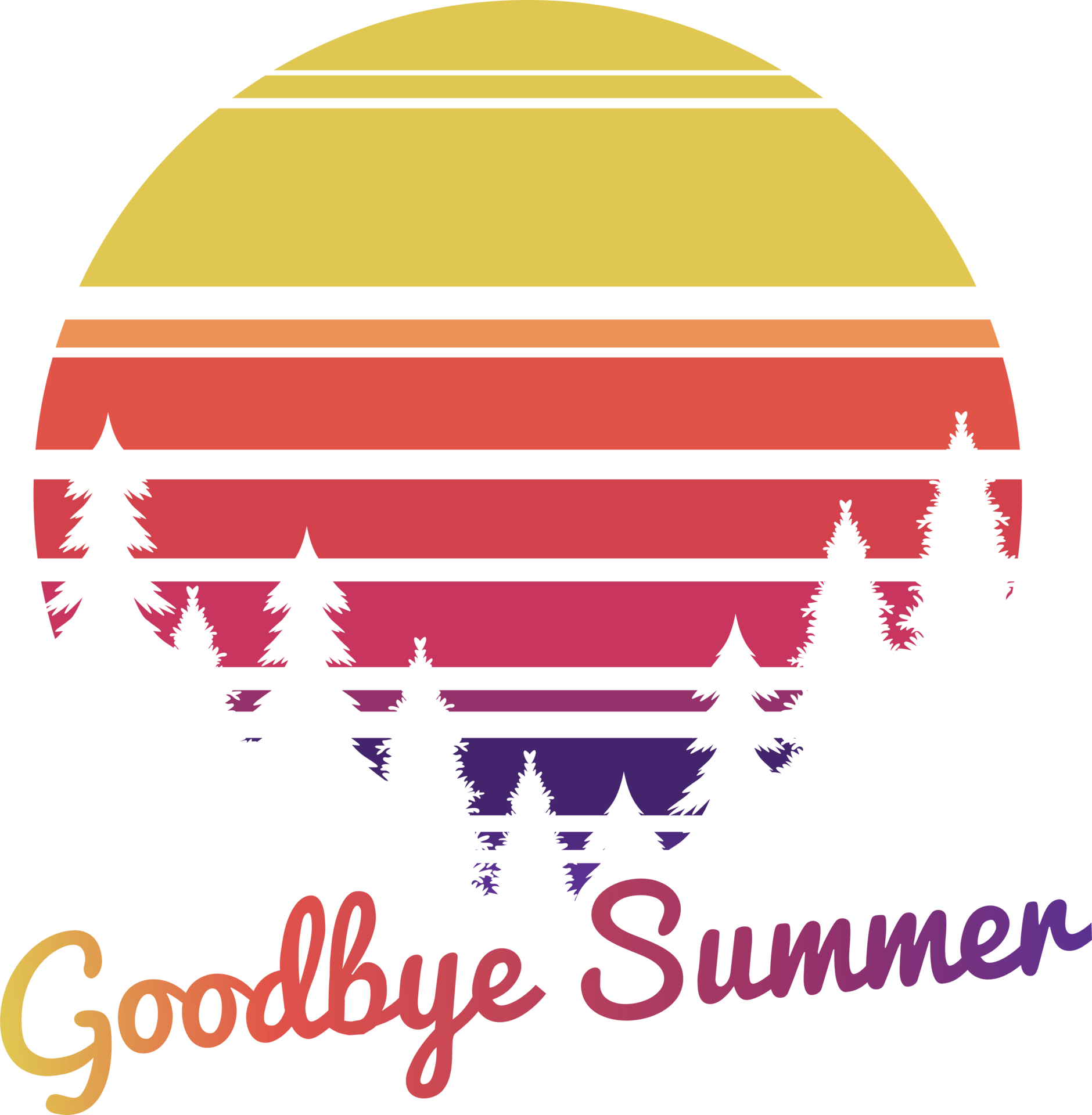 Goodbye Summer Summer Typography Quote Design 25038602 Png