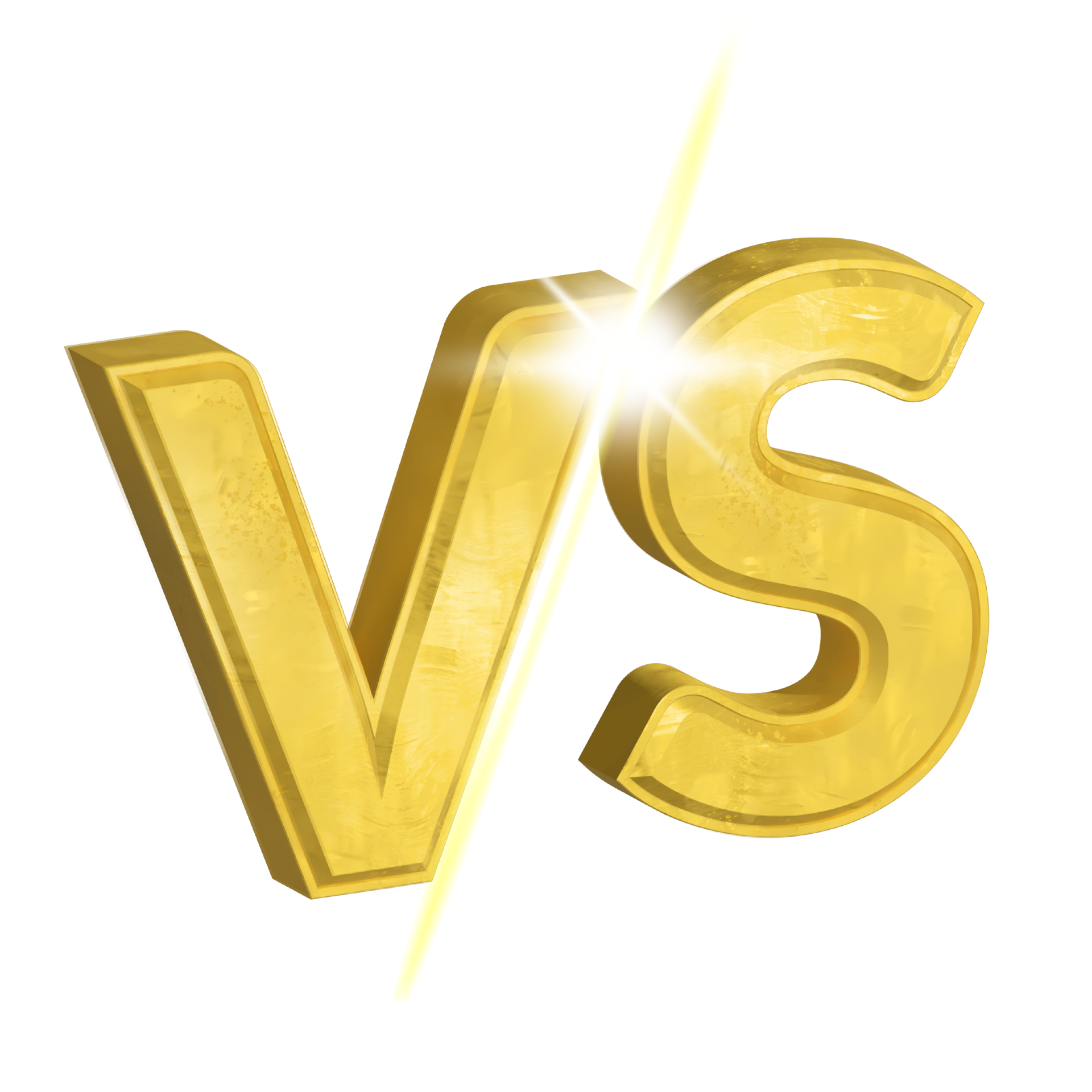 golden shining versus 25039239 PNG