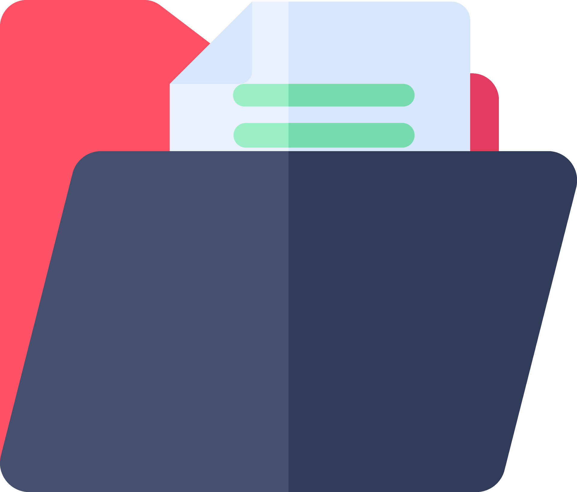 Colorful Document Folder Icon in flat style. 25041645 Vector Art at ...