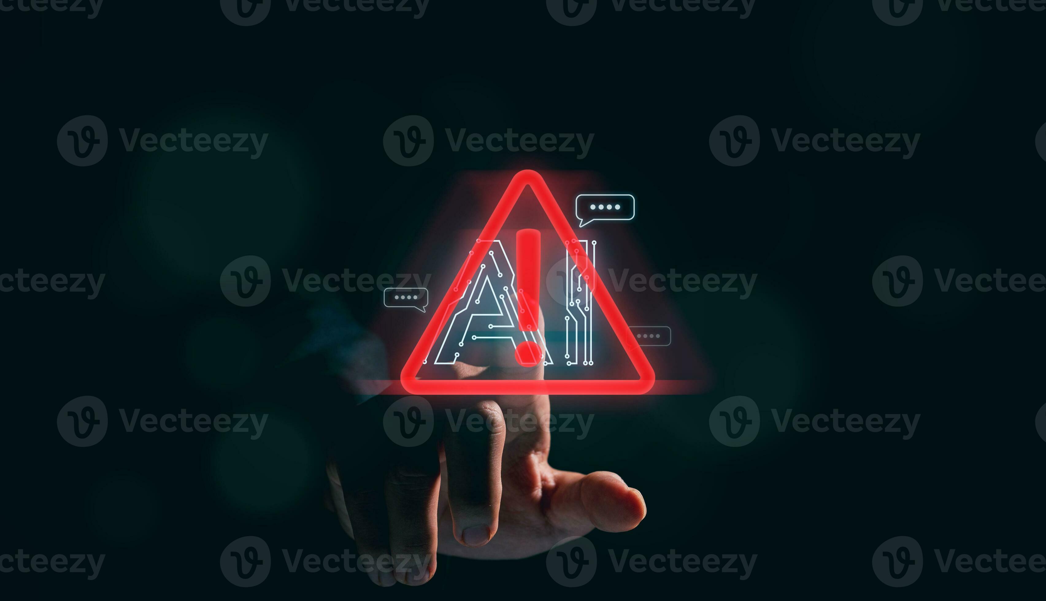 Business Man Holding Digital Chatbot Artificial Intelligence Ai With