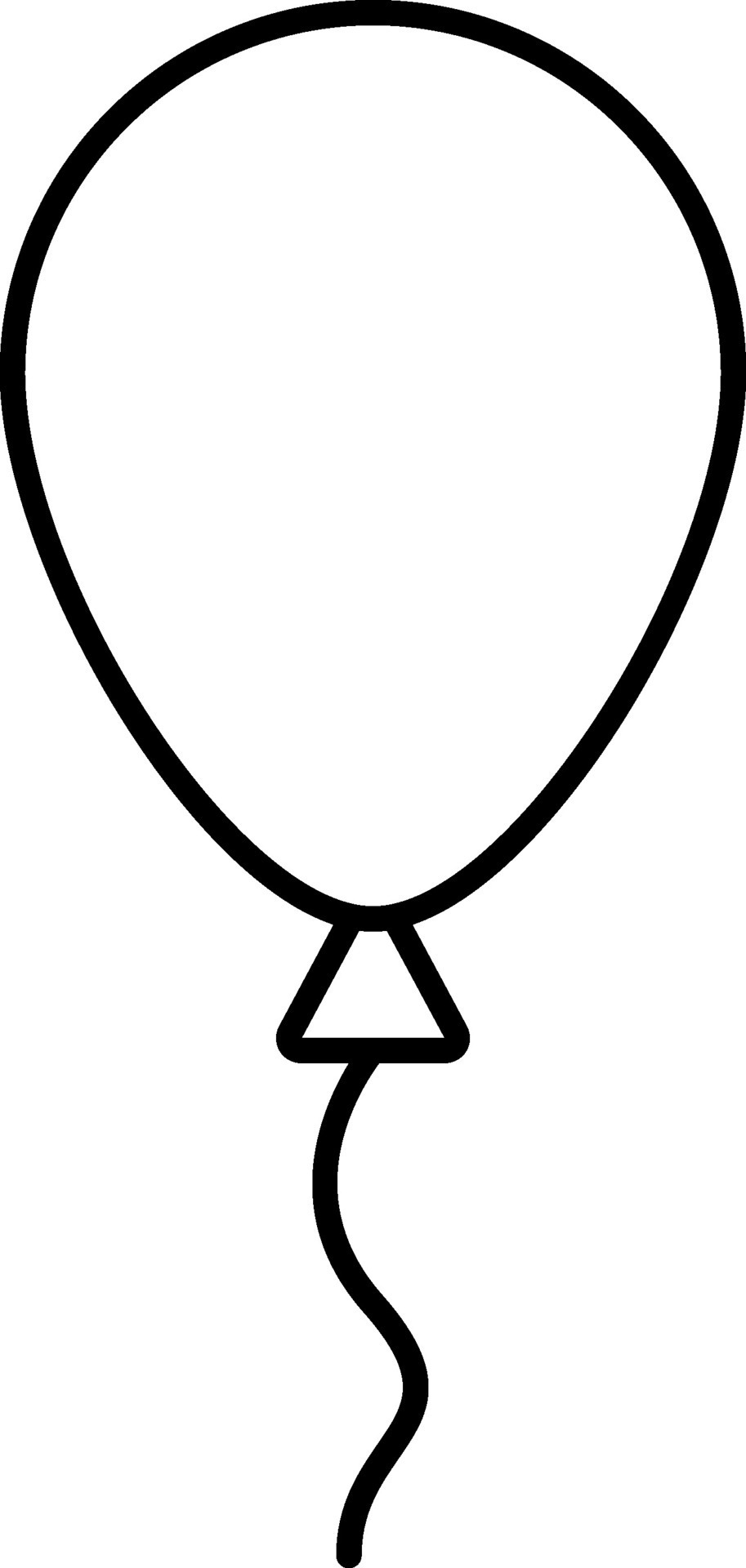 Black Line Art Balloon Icon in Flat Style. 25047612 Vector Art at Vecteezy