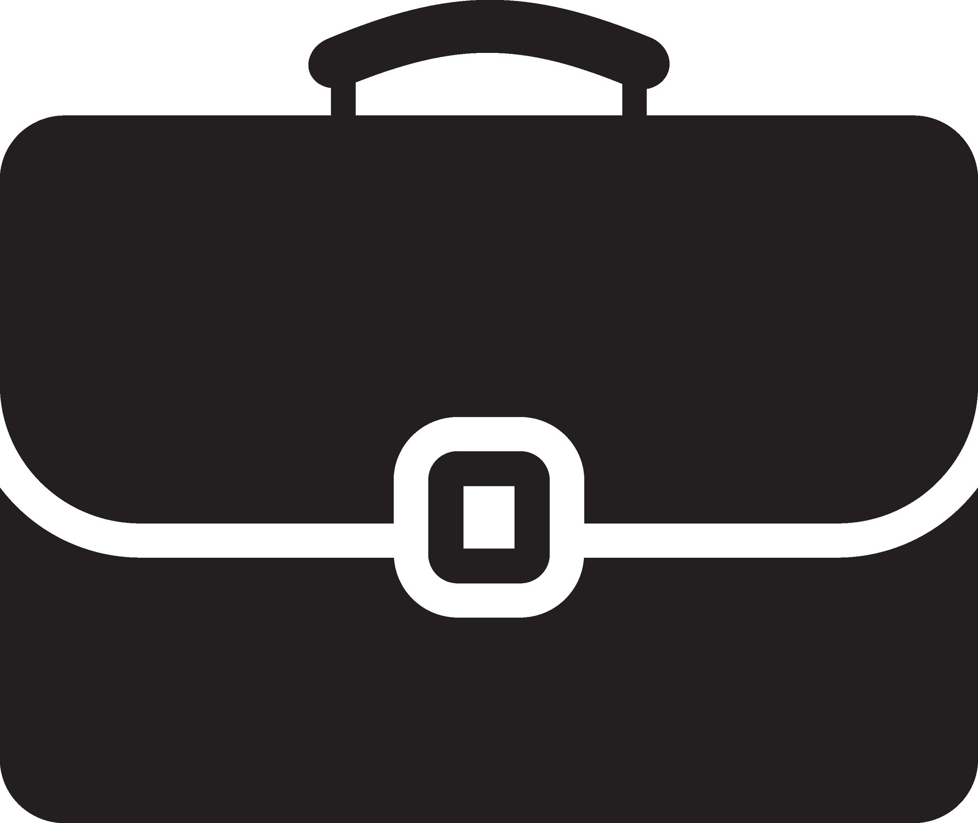 black and white briefcase bag in flat style. 25055338 Vector Art at Vecteezy