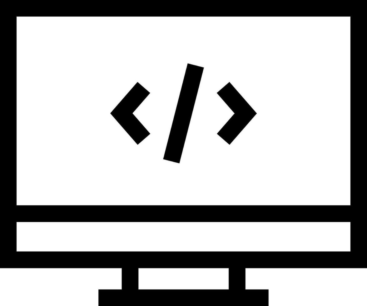 Programming desktop icon in line art. 25055907 Vector Art at Vecteezy