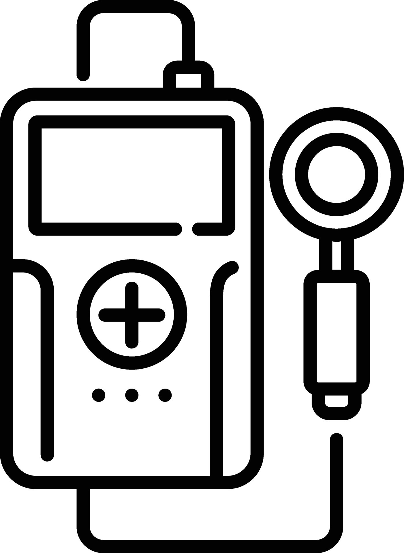 Radiation Detector Icon In Black Outline 25055914 Vector Art At Vecteezy