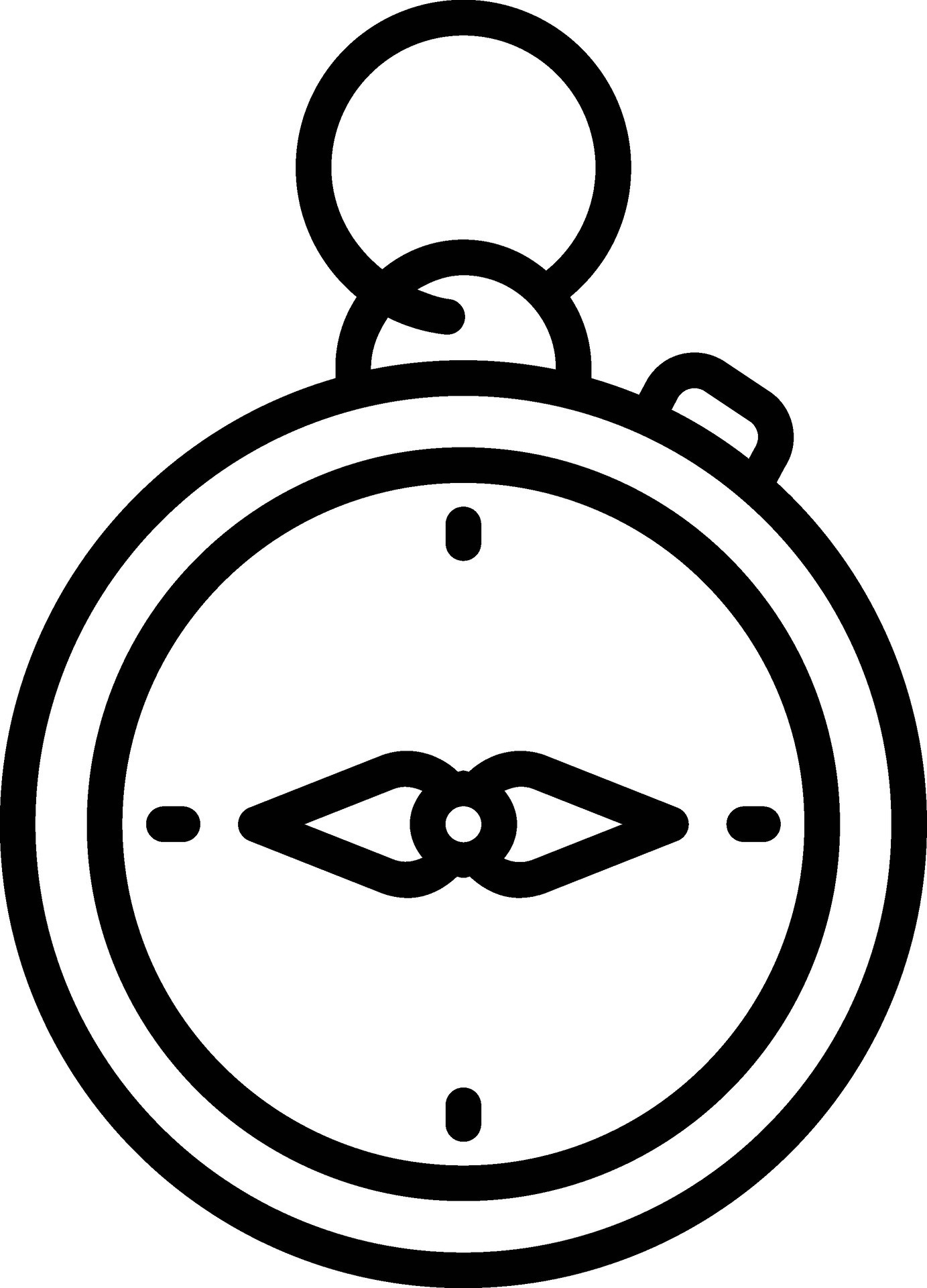 Flat Style Compass Icon In Line Art 25056358 Vector Art At Vecteezy