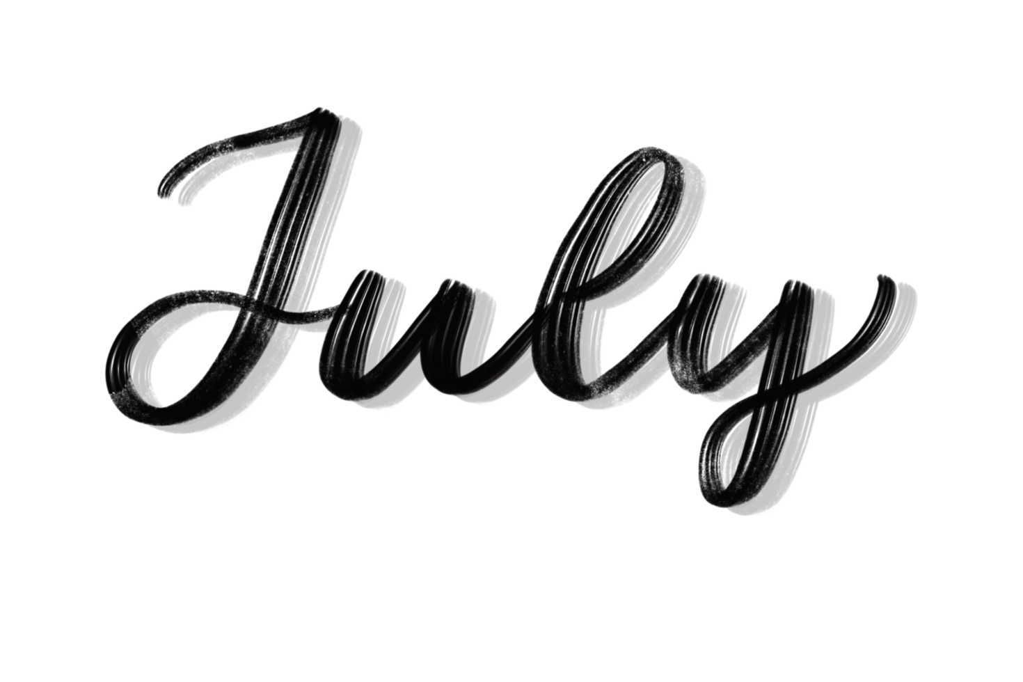 Names Of Month Hand Drawn Lettering 25067761 Png