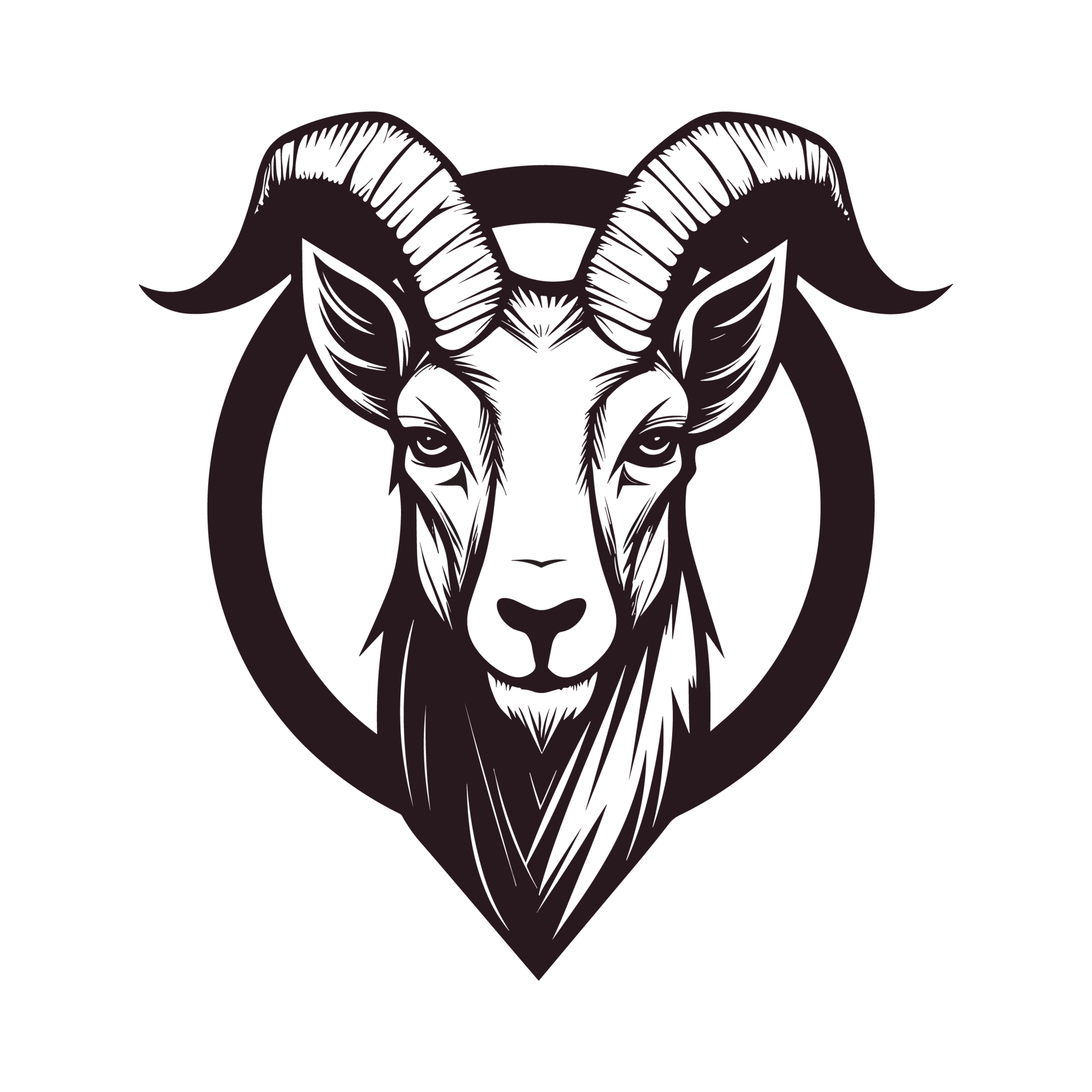 Goat Silhouette - 25069631 PNG