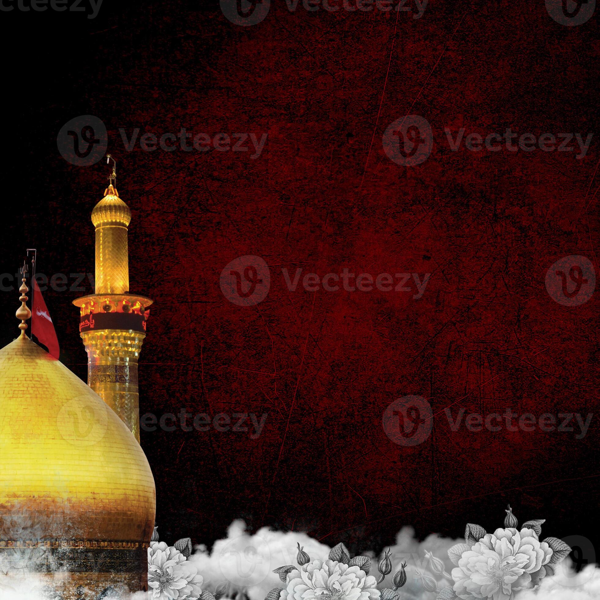 Imam Hussain shrine background- Islamic template for social media ... Imam Hussain shrine background- Islamic template for social media ...