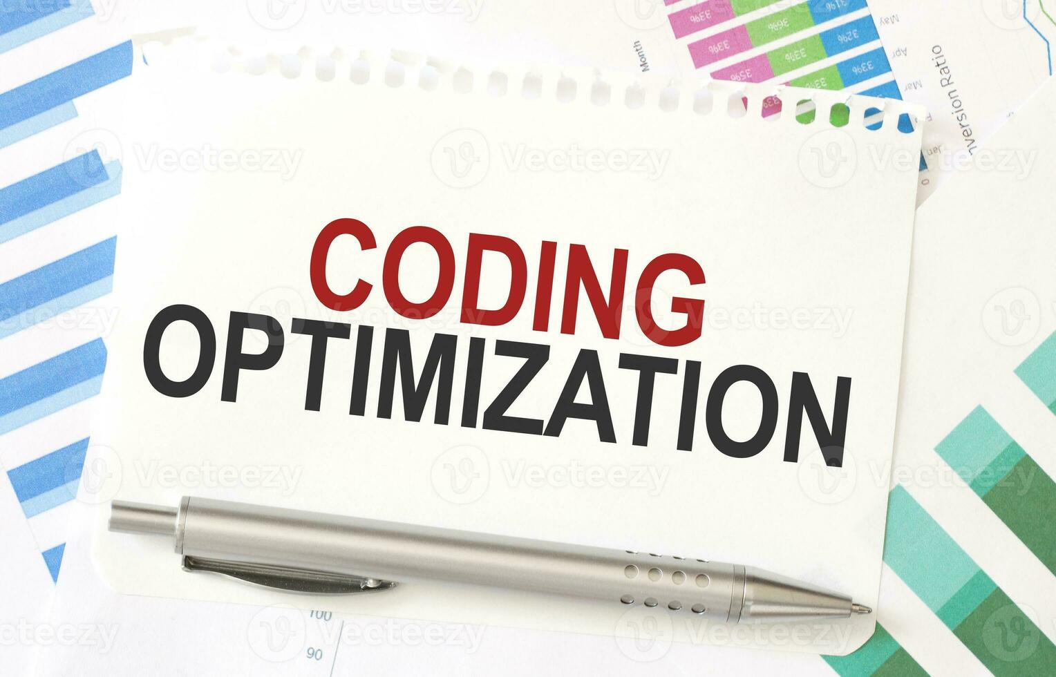 CODING OPTIMIZATION on white paper with colourful charts 25074553 Stock Photo at Vecteezy