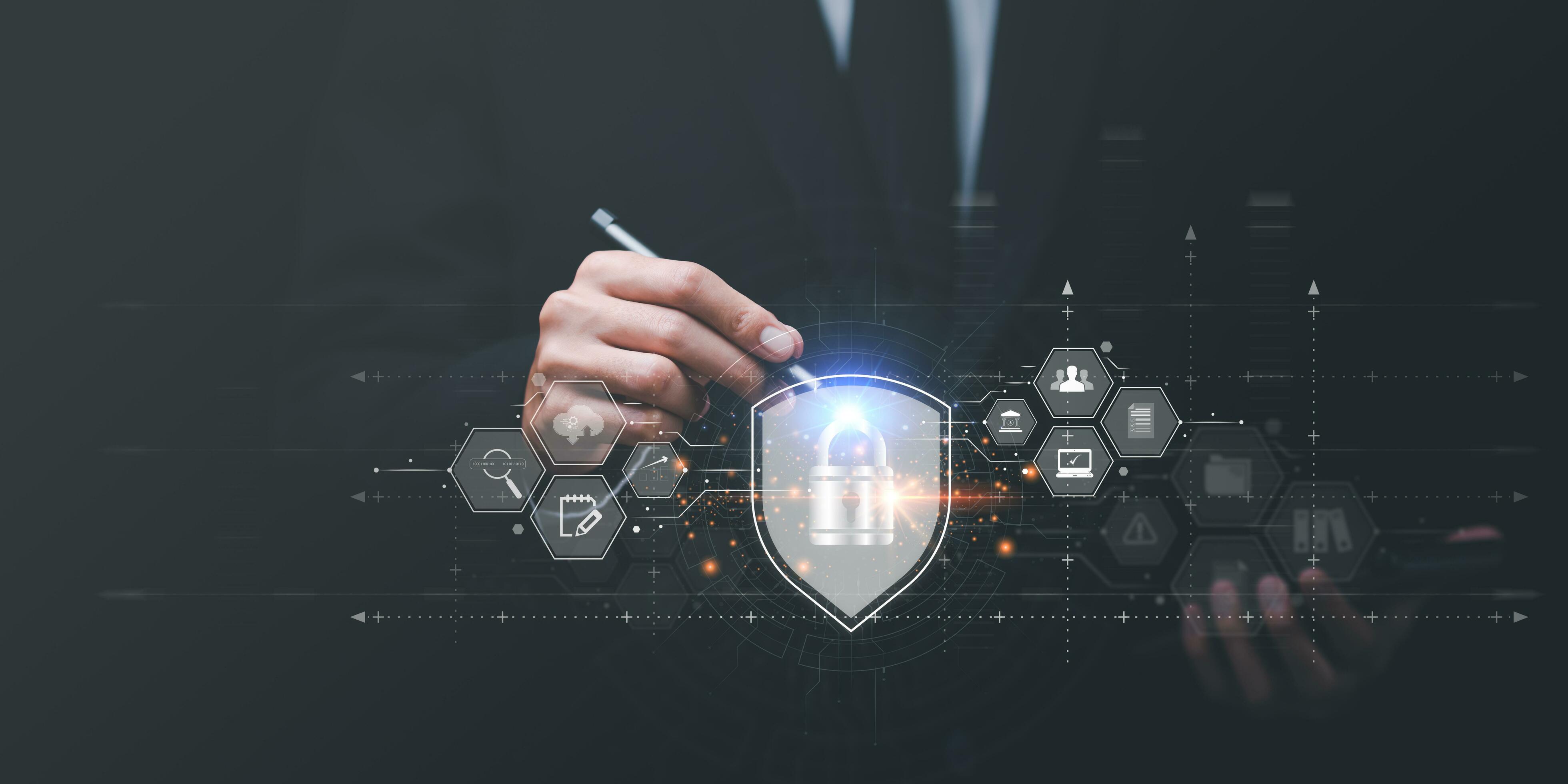 Data protection concept and secure internet security access ,cyber ...