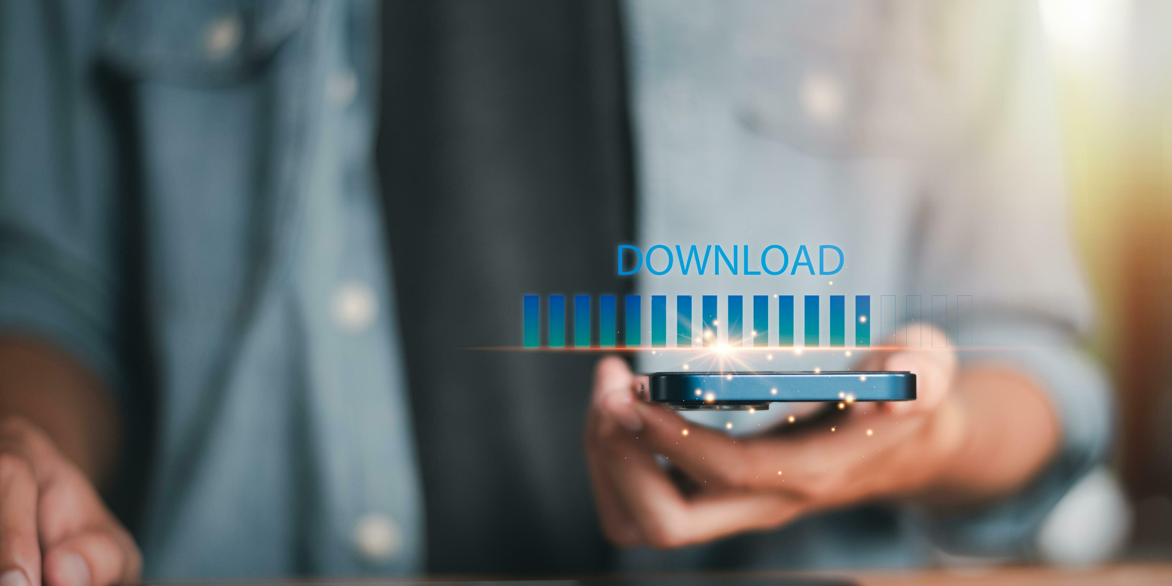 Concept Of Transferring Uploading And Downloading Data Cloud