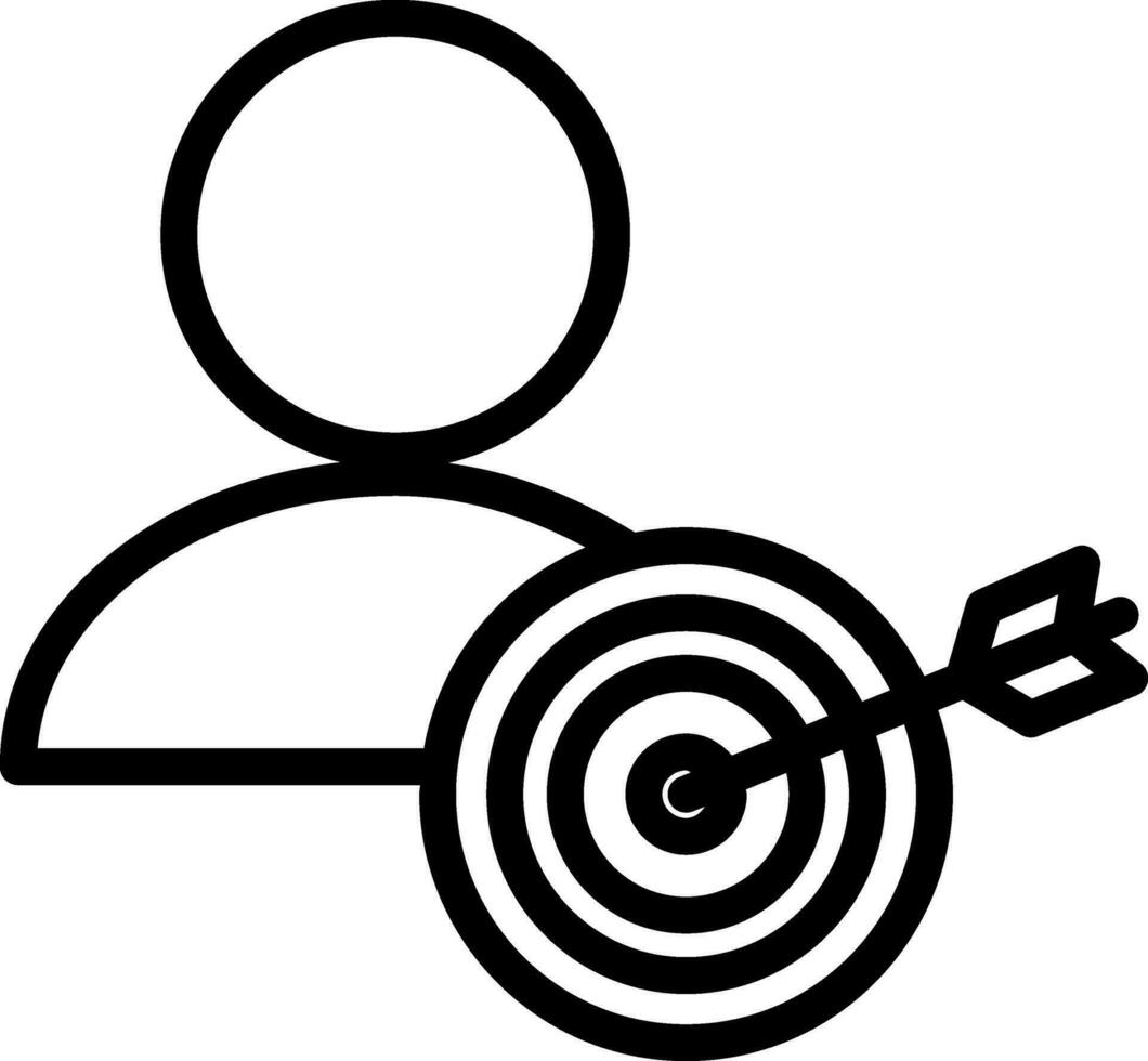 User Target Icon In Black Outline 25075514 Vector Art At Vecteezy