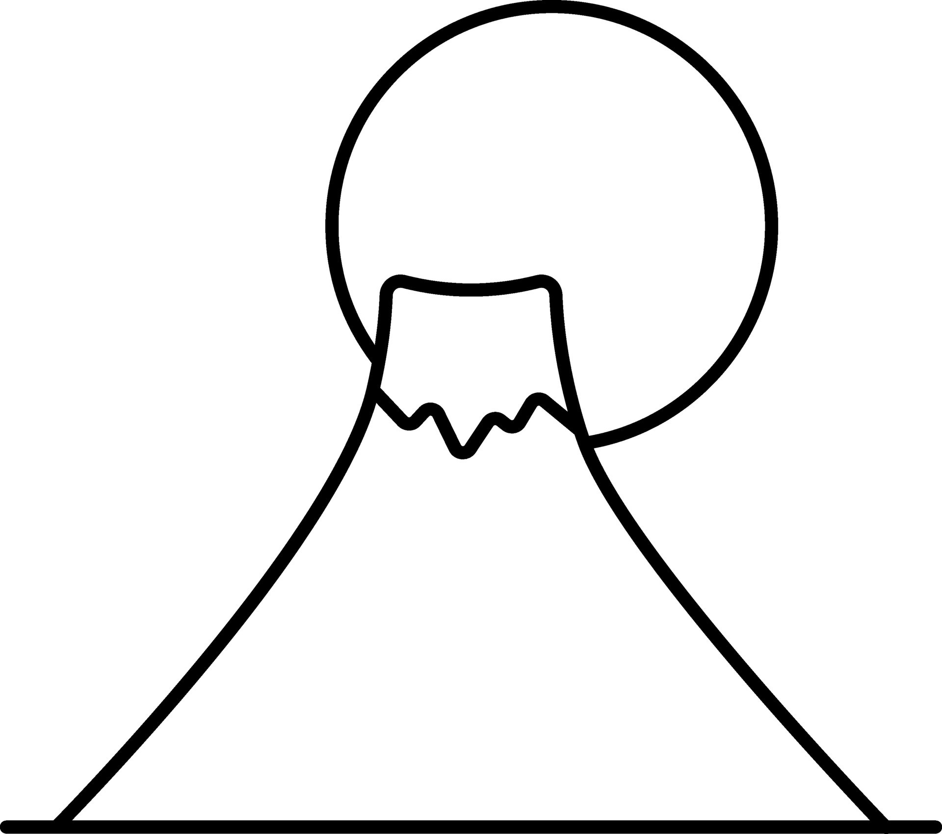 Mount Fuji Icon In Line Art. 25075814 Vector Art at Vecteezy