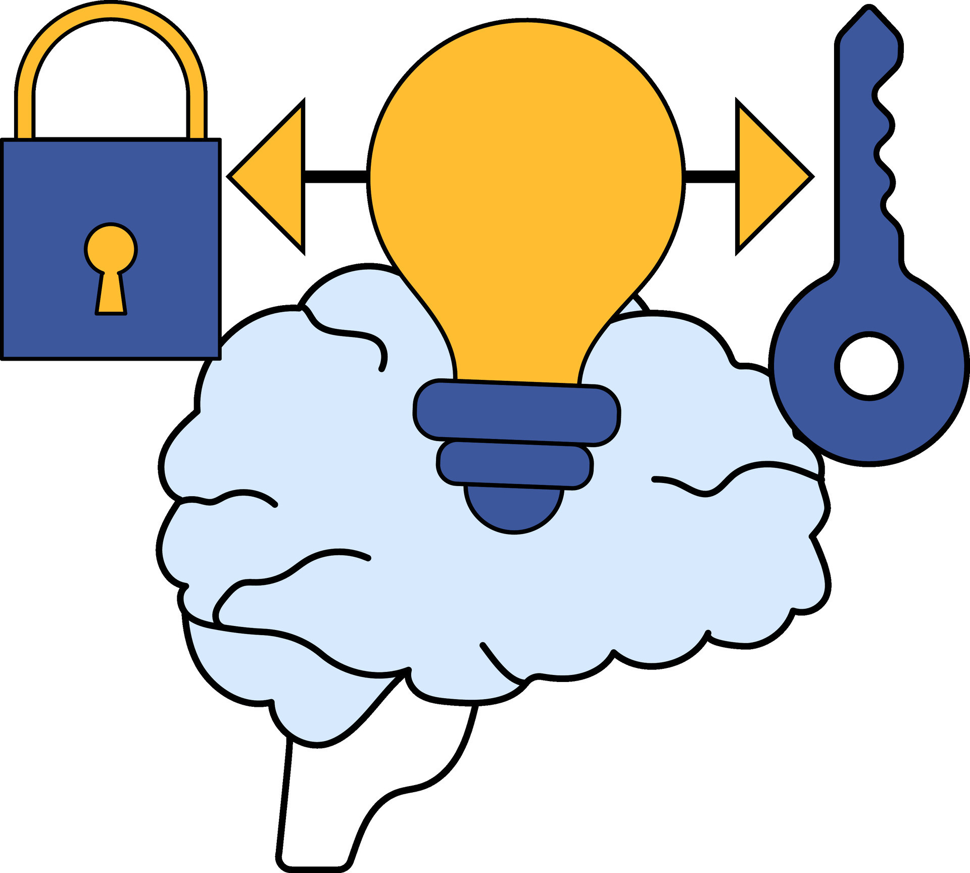 Problem Solving Icon Or Symbol In Blue And Yellow Color 25075883