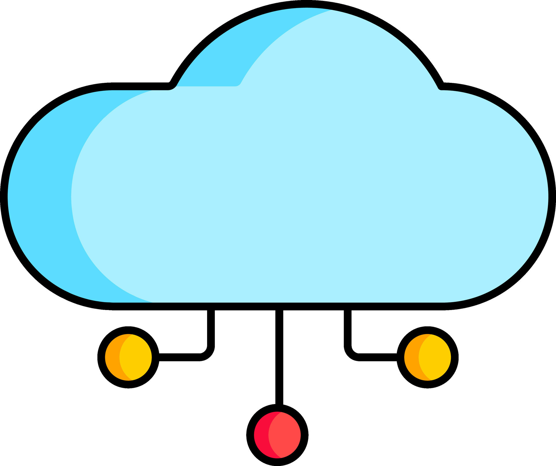 Flat Style Cloud Computing Connection Icon Or Symbol 25077678 Vector Art At Vecteezy