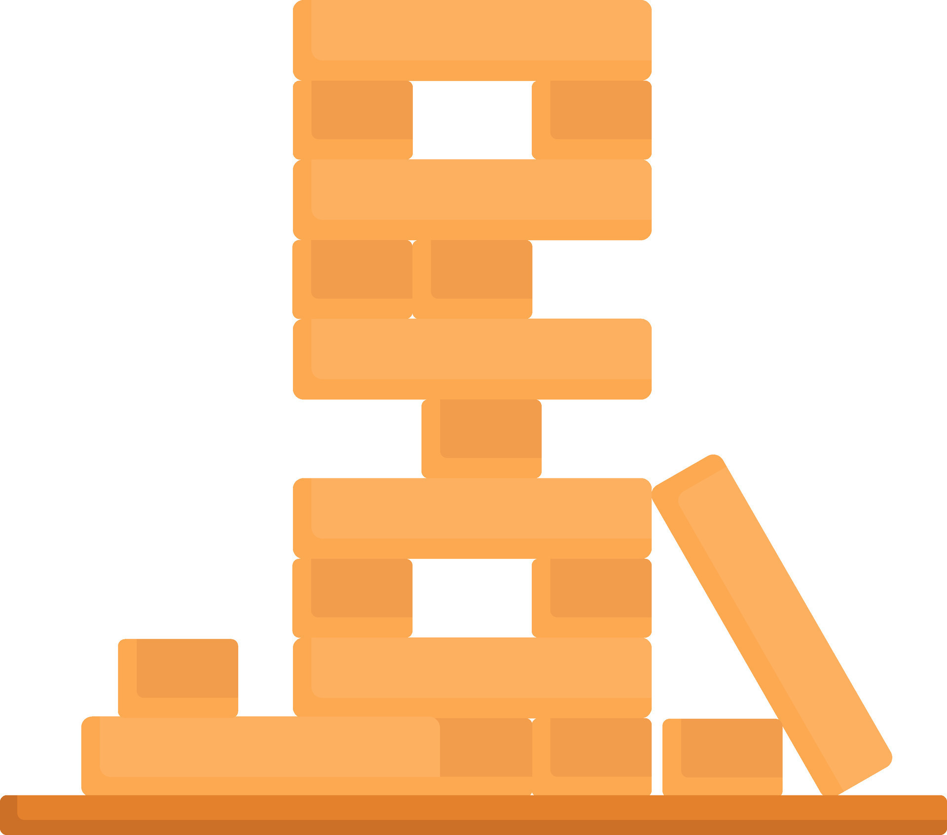 Building Block Icon In Orange Color. 25084529 Vector Art at Vecteezy