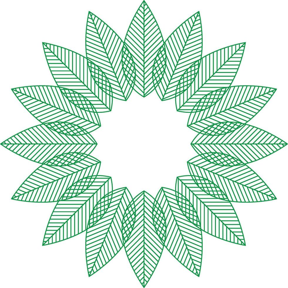 Beautiful Green Line Art Flower Design 25085143 Vector Art At Vecteezy