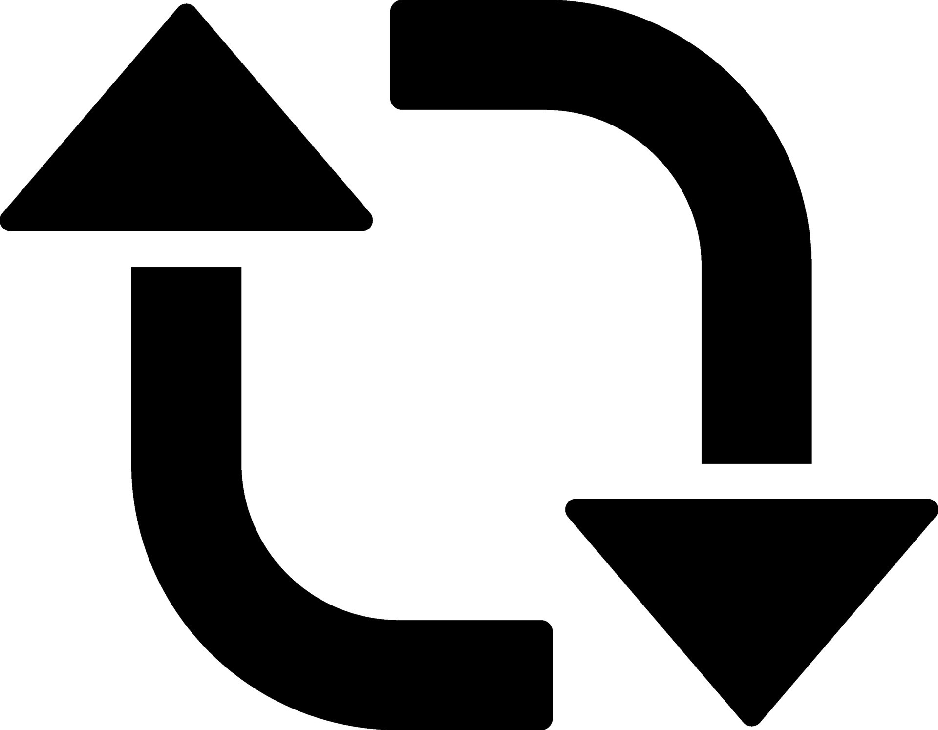 Black And White Synchronization Icon In Flat Style 25086322 Vector Art At Vecteezy