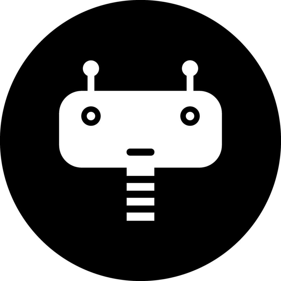 Robot glyph icon or symbol. 25089361 Vector Art at Vecteezy
