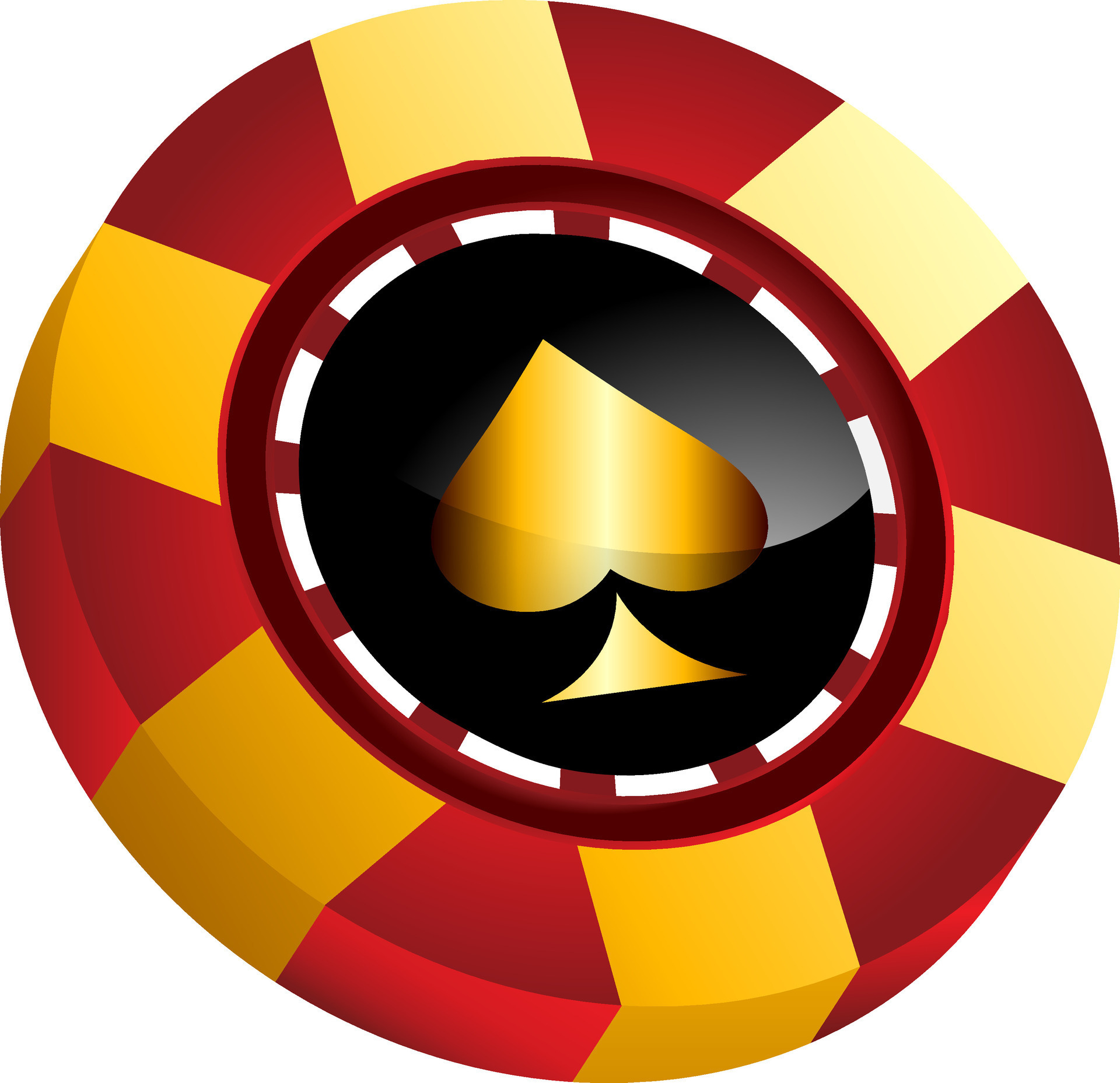 3D Colorful Casino chip with Ace sign. 25089485 Vector Art at Vecteezy