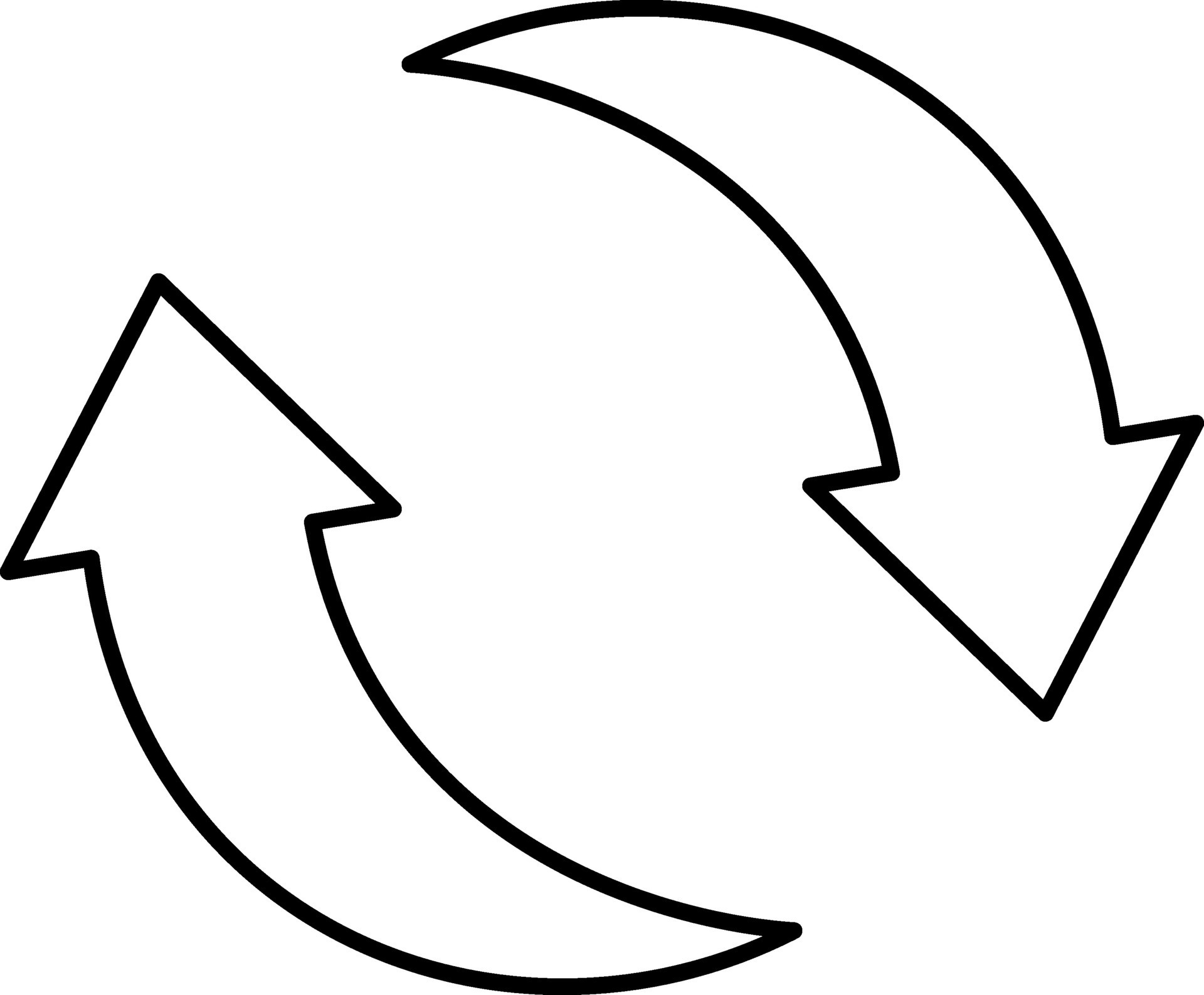 Double Arrow Rotate Circular Icon In Linear Style 25089821 Vector Art