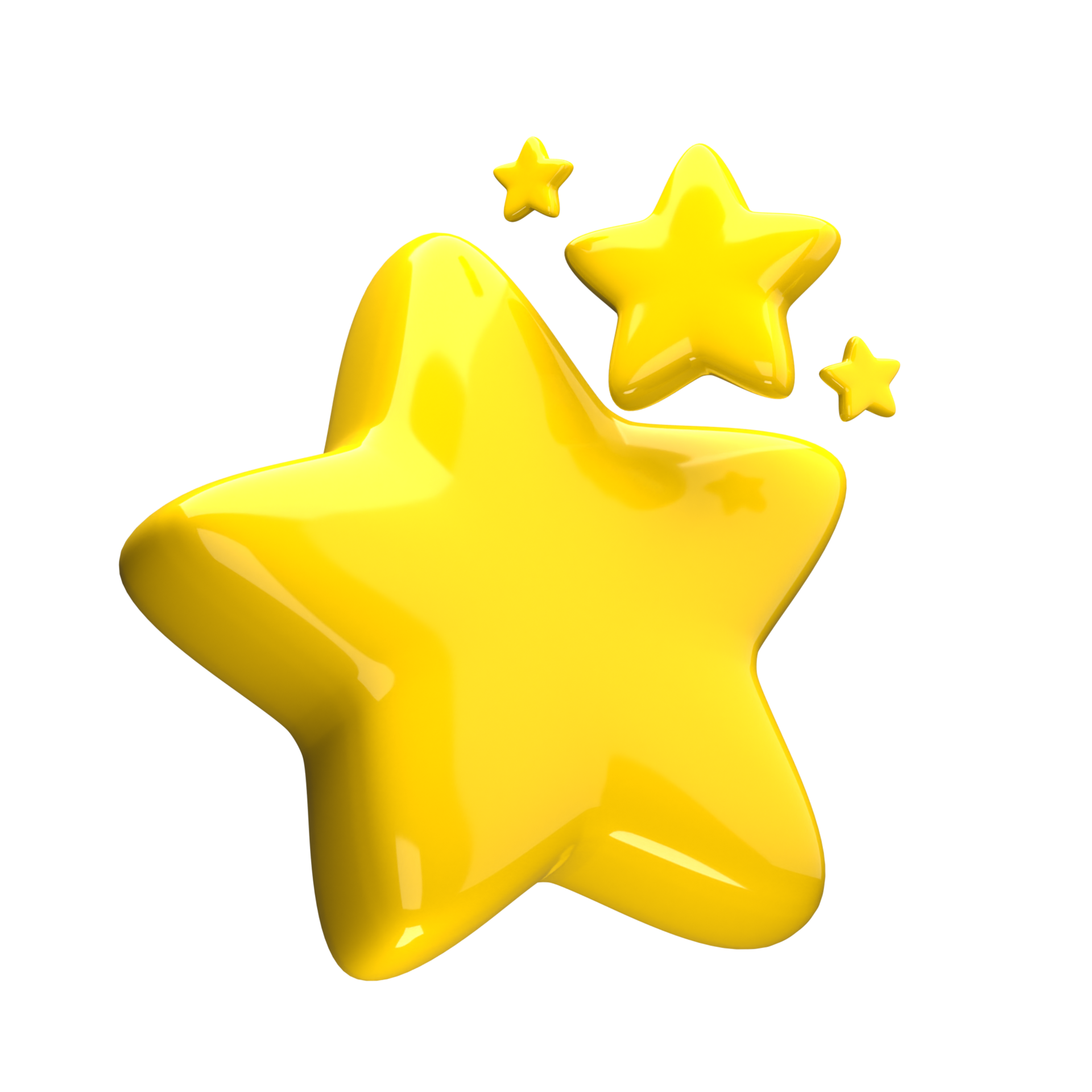 Stars 3D Icon illustration 25092299 PNG