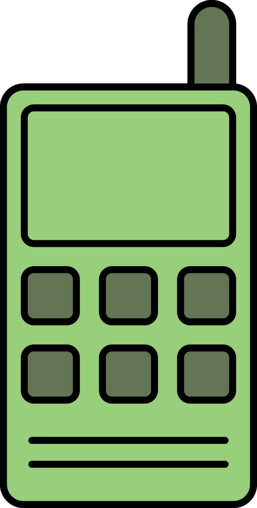 Isolated Walkie Talkie Icon In Green Color. 25094171 Vector Art at Vecteezy