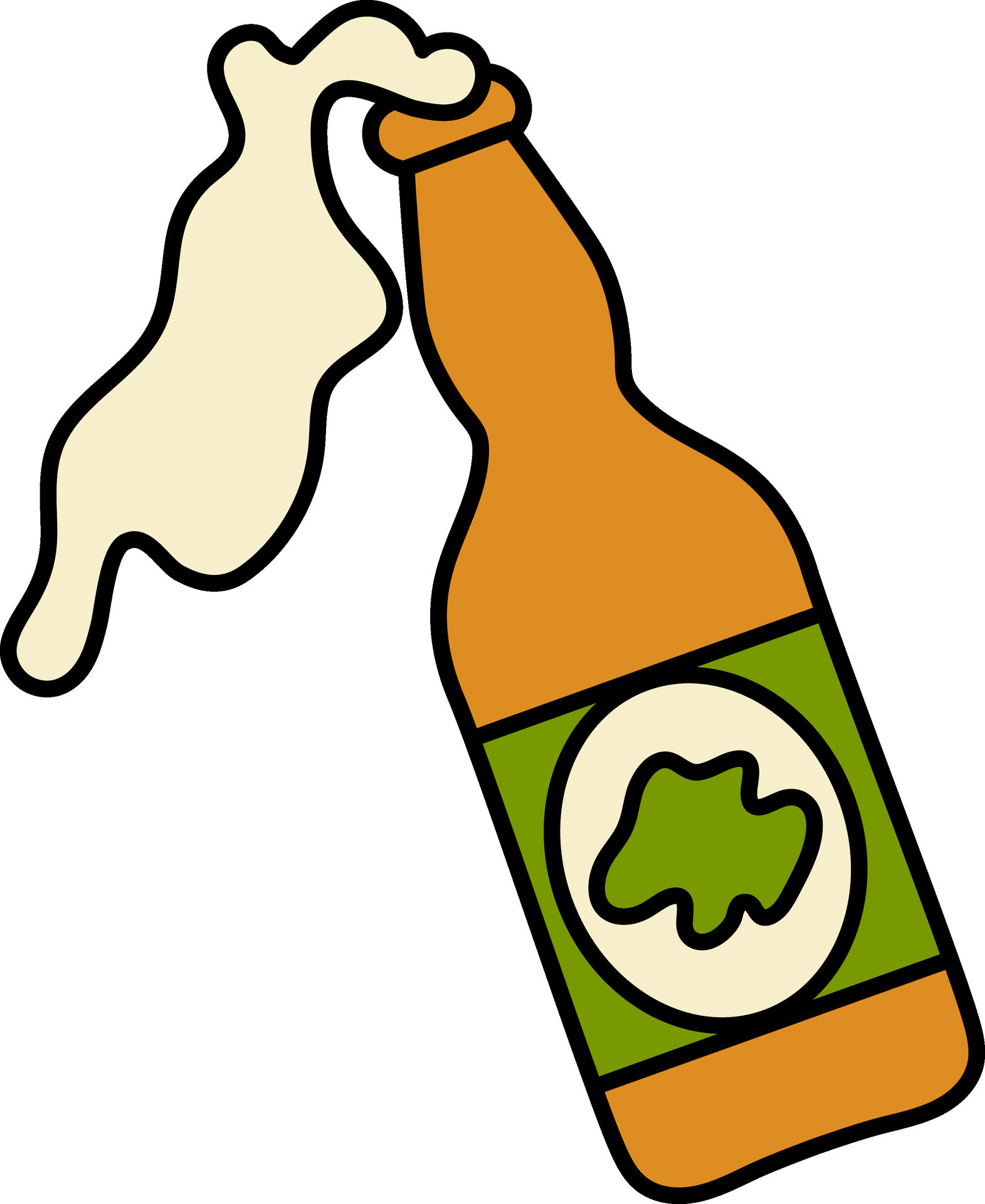 Isolated Beer Bottle Foam Icon In Flat Style 25094220 Vector Art At Vecteezy
