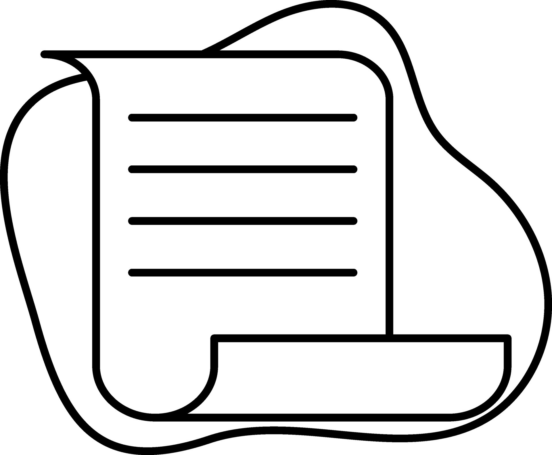 Line Art Scroll Paper Icon On White Background. 25095356 Vector Art at Vecteezy