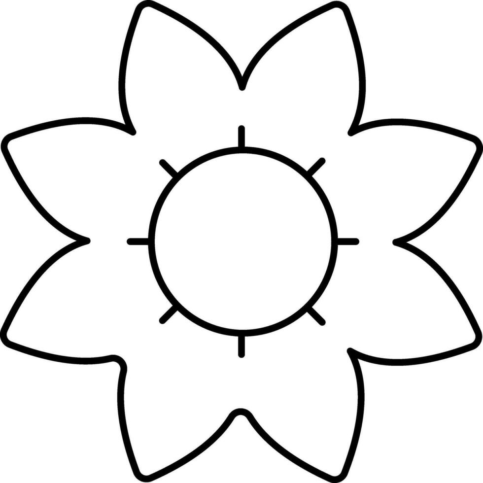 Flower Icon In Black Line Art. 25095683 Vector Art at Vecteezy