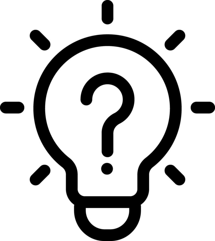 Question or solution idea icon in line art. 25096788 Vector Art at Vecteezy
