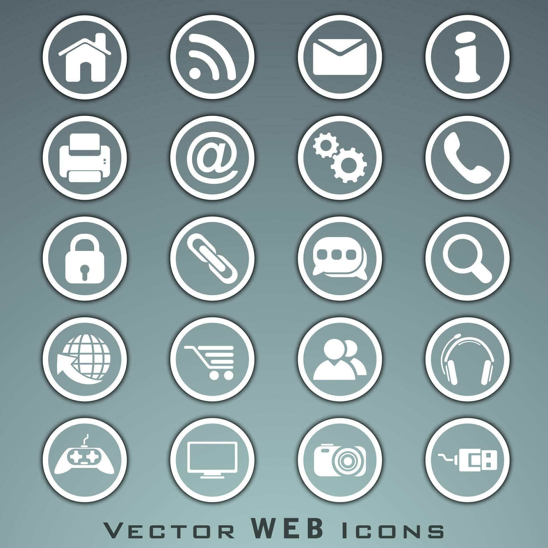 Web mail icons set. Can be used for websites, web applications. email ...