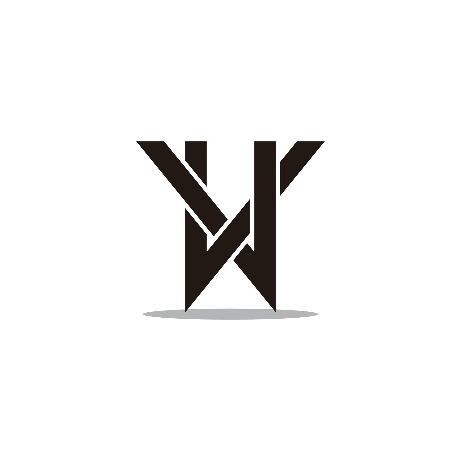 letter w linked overlapping line logo vector 25101333 Vector Art at ...