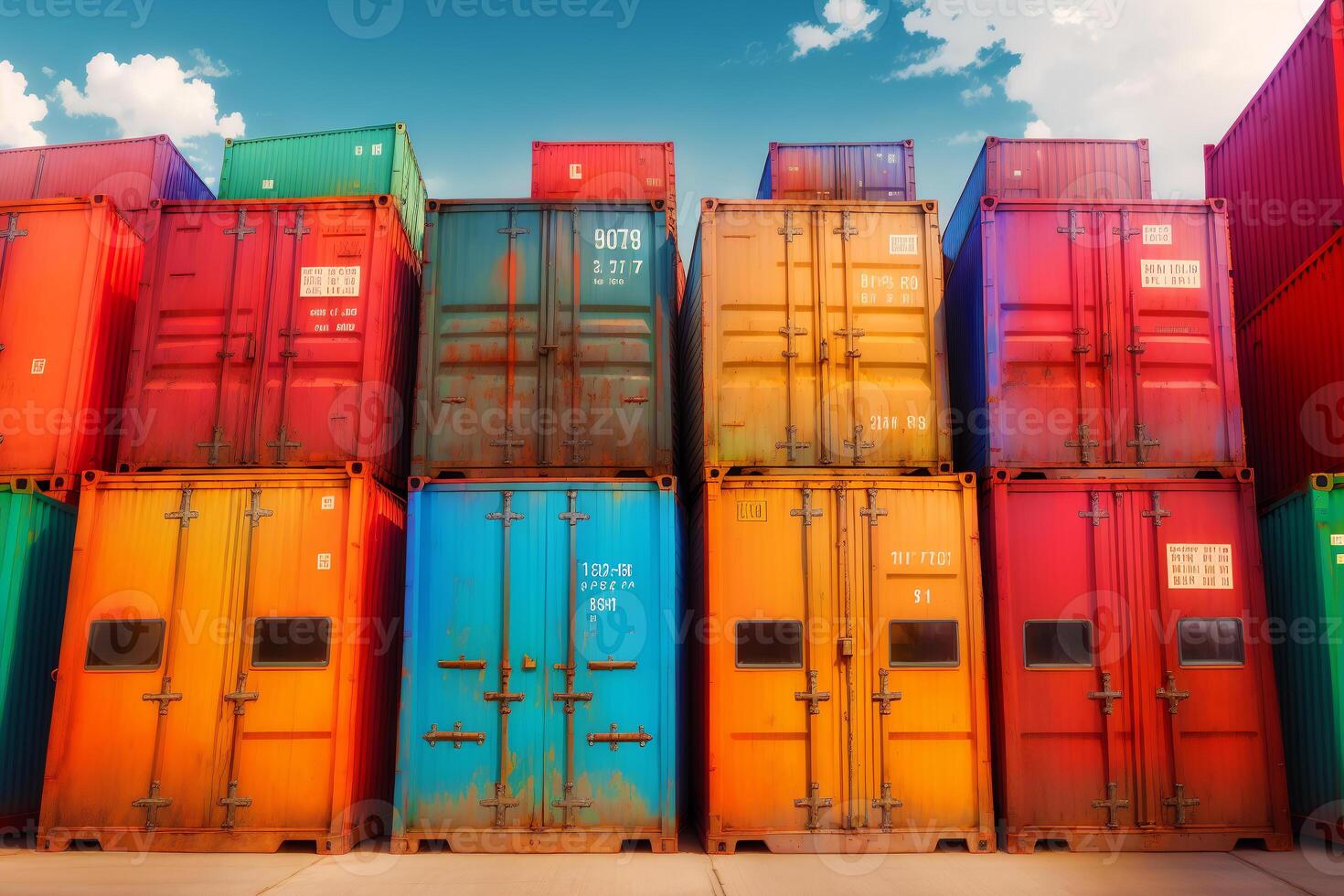 A cargo container. The Power of Containers. Exploring the World of Cargo and Storage. 25110205 ...