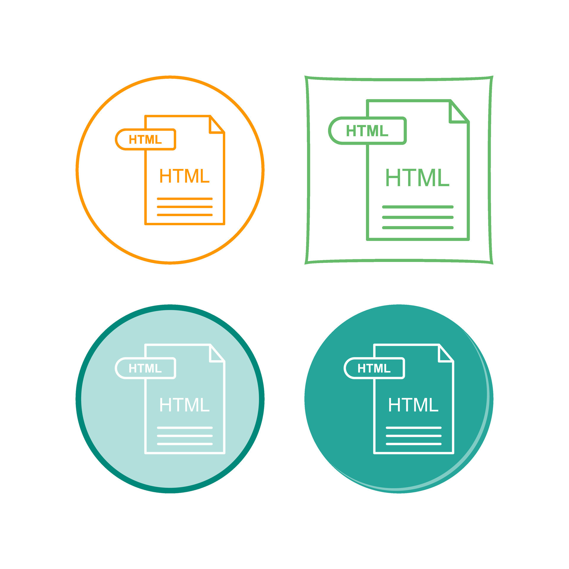 Html Vector Icon 25115014 Vector Art At Vecteezy