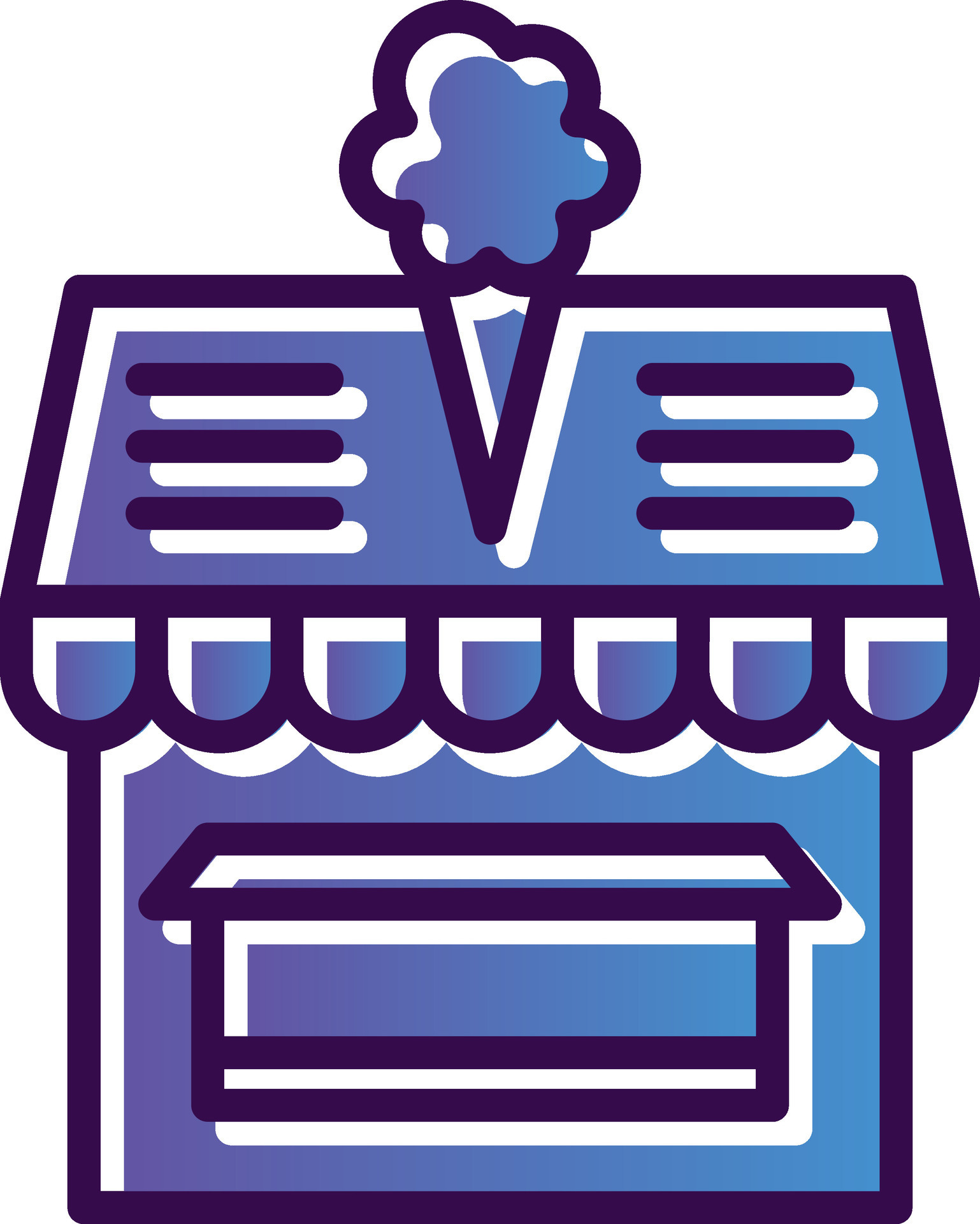 Ice Cream Shop Vector Icon Design 25147324 Vector Art At Vecteezy