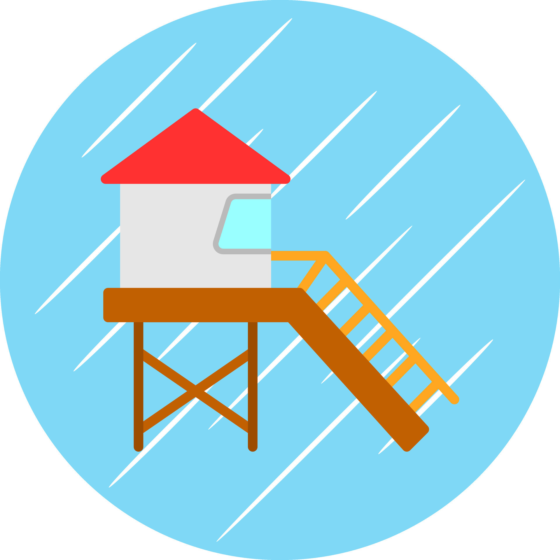 Lifeguard tower Vector Icon Design 25148503 Vector Art at Vecteezy