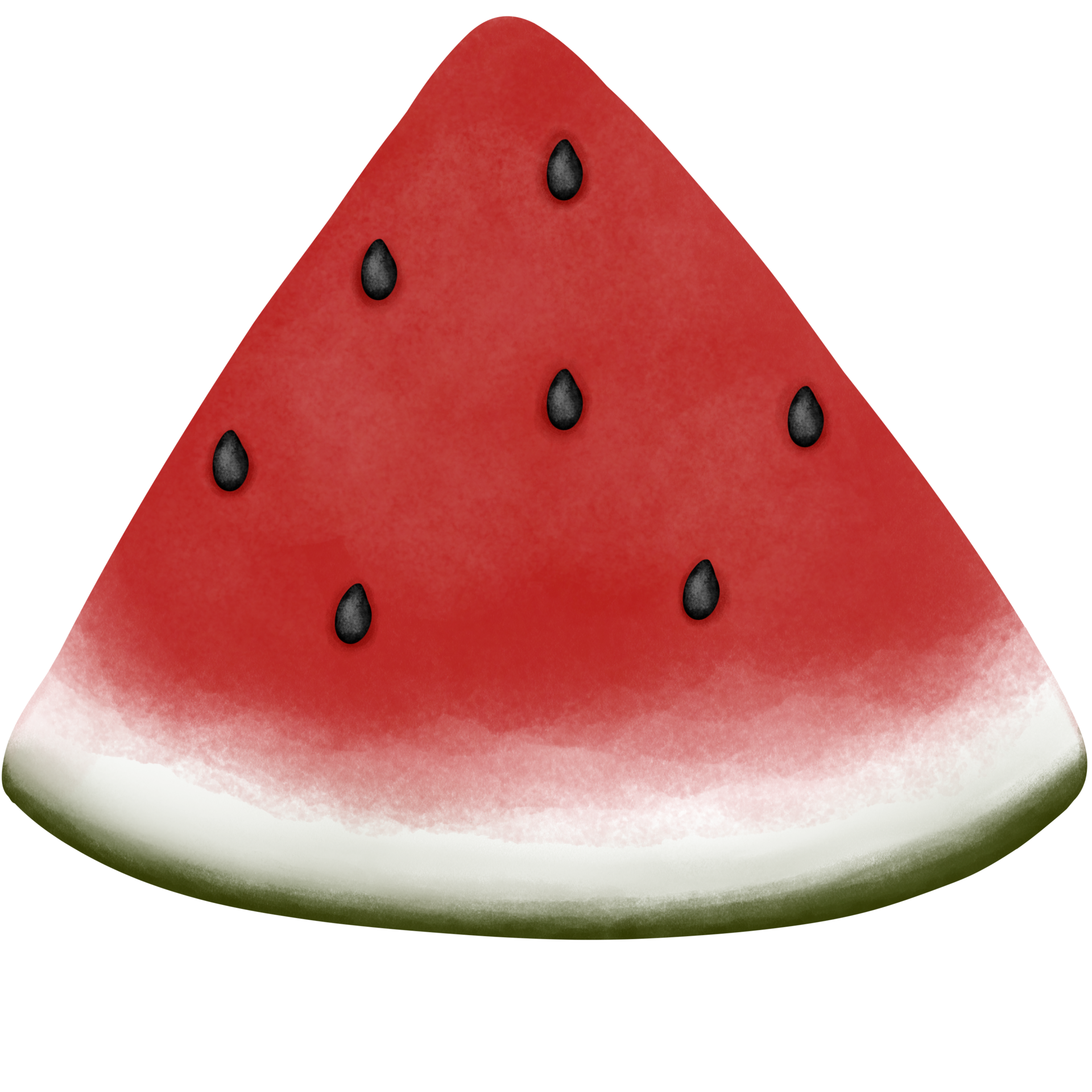 Hand Drawn Watercolor Watermelon Clipart Summer Fruit Illustration
