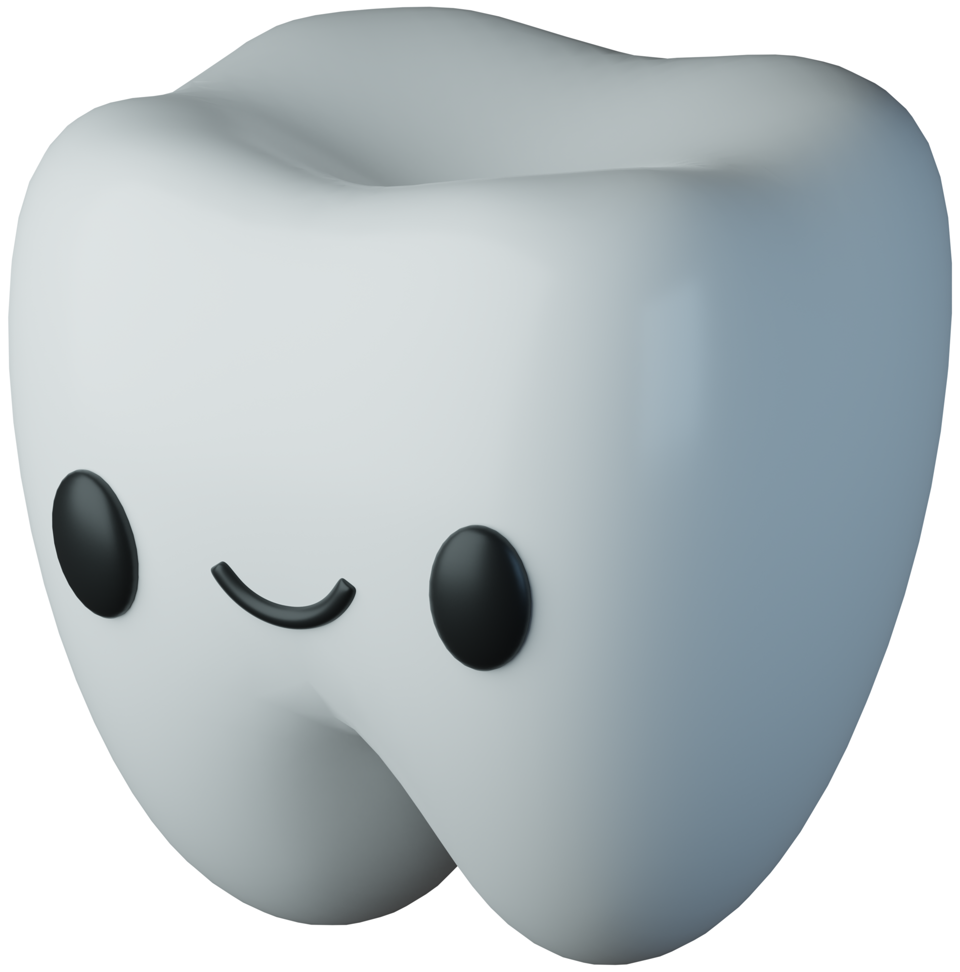 3d Rendering Cute Happy Tooth Cartoon Character Illustration Dental Or