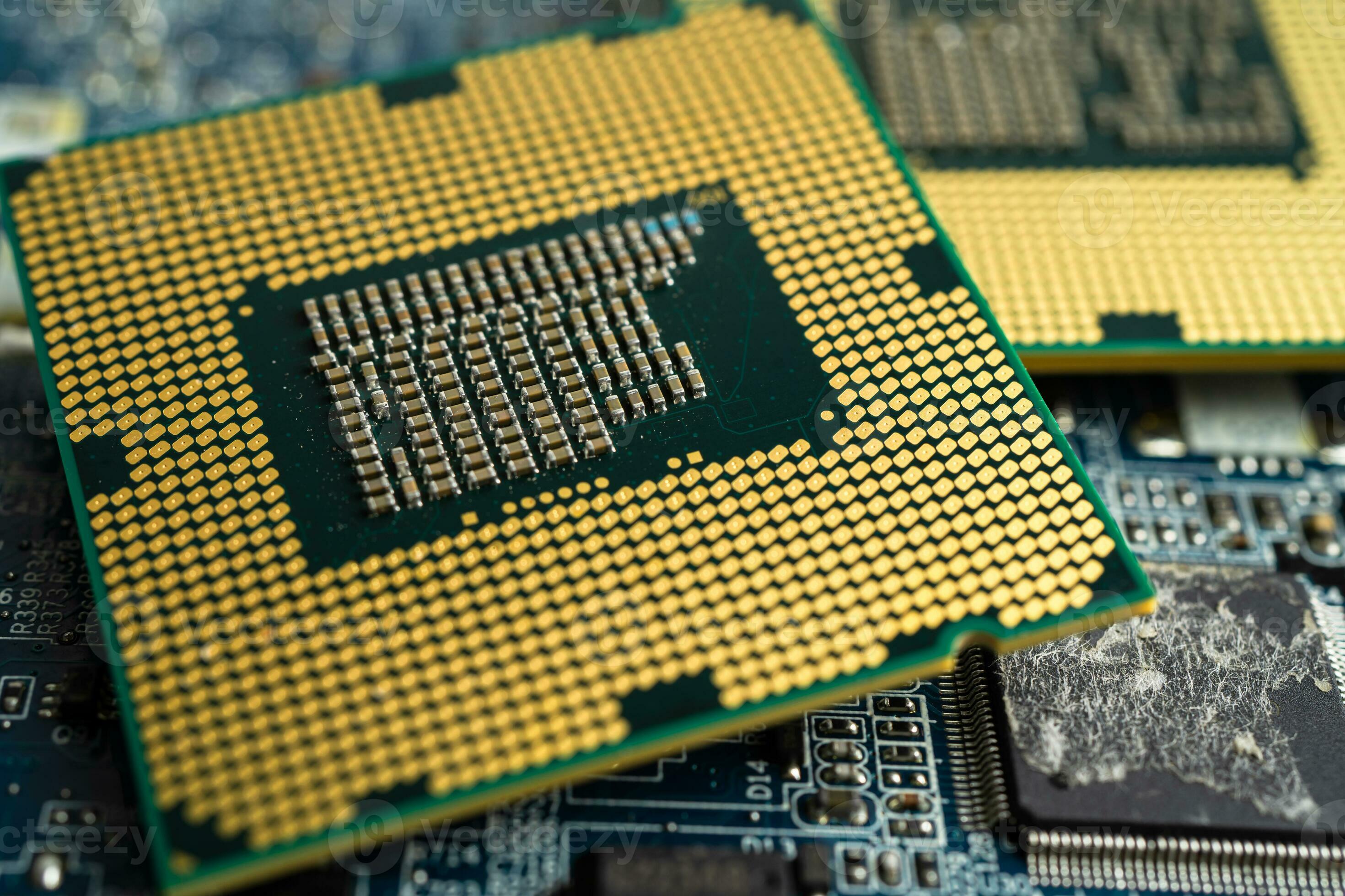 Central Processing Unit, CPU chip processor of computer mainboard ...