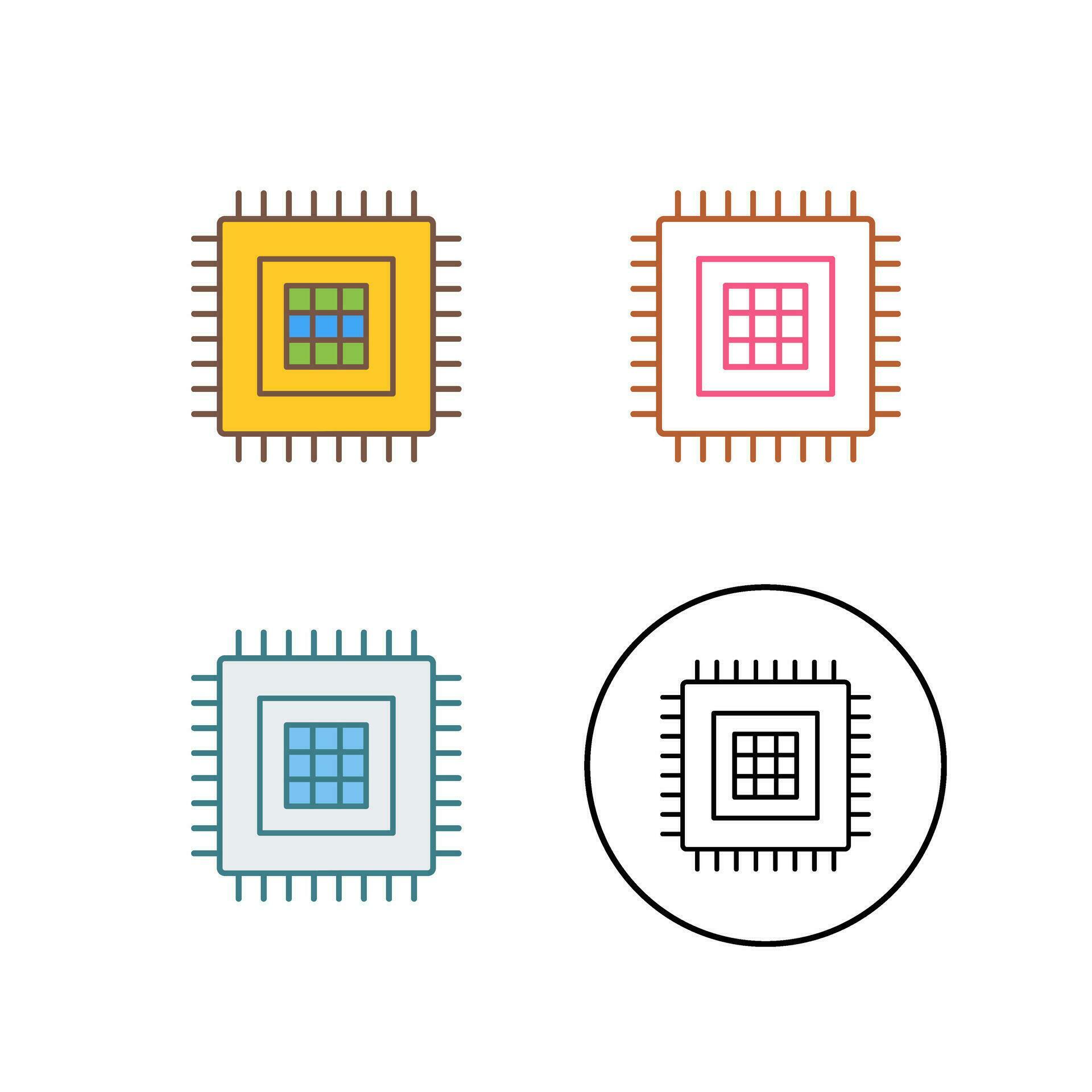Processor Vector Icon 25172875 Vector Art at Vecteezy