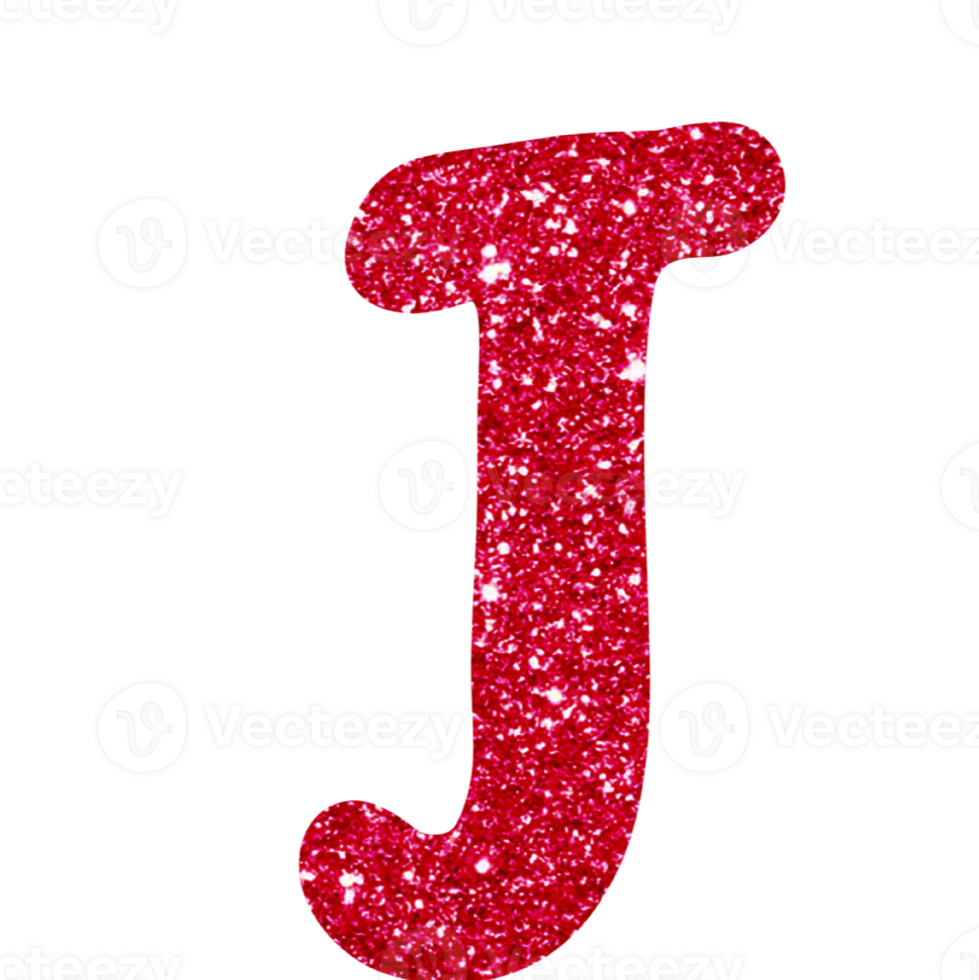 Glitter Alphabet Letter J