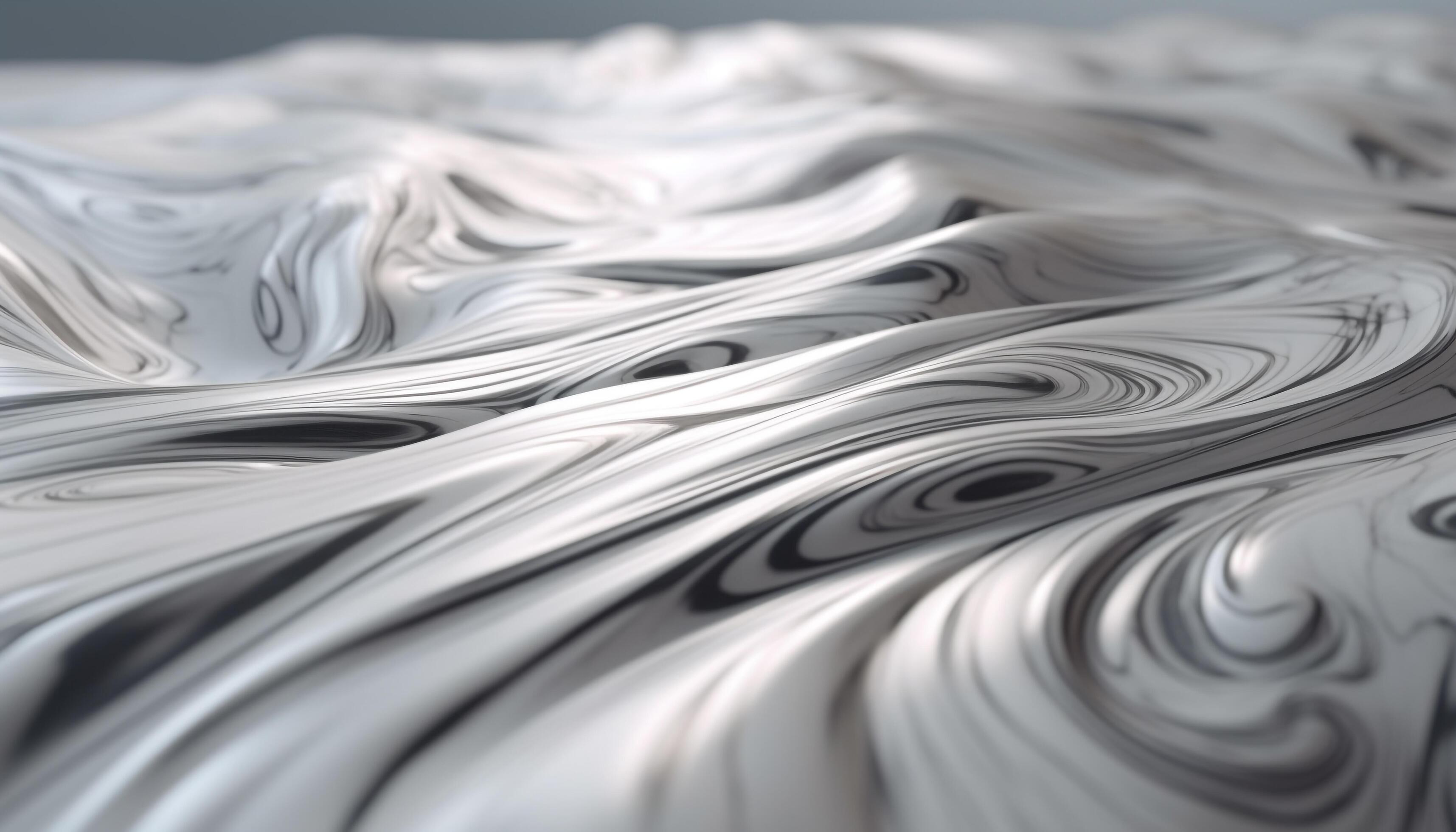 Smooth flowing wave pattern in multi colored abstract computer graphic ...